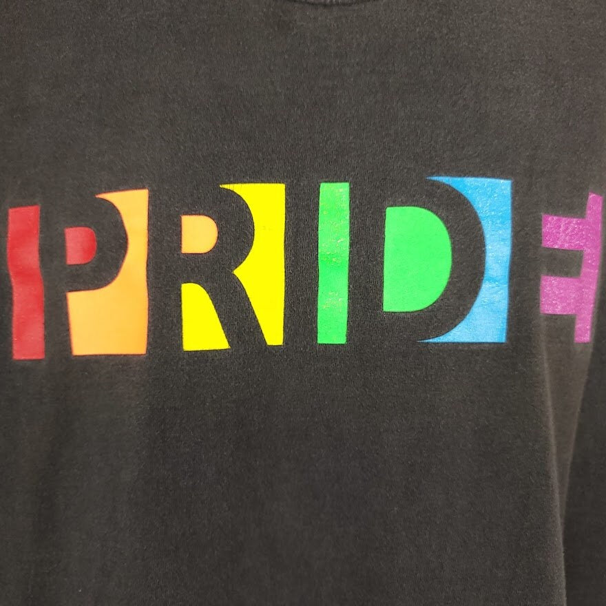 Pride T-Shirt Vintage 90s Rainbow Flag Lgbtq Gay Team Homo Men's Size ...