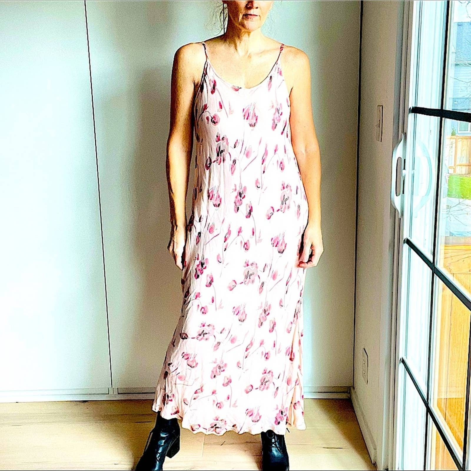 Vintage 90s Pink Floral Print Slip Dress | Shop THRILLING