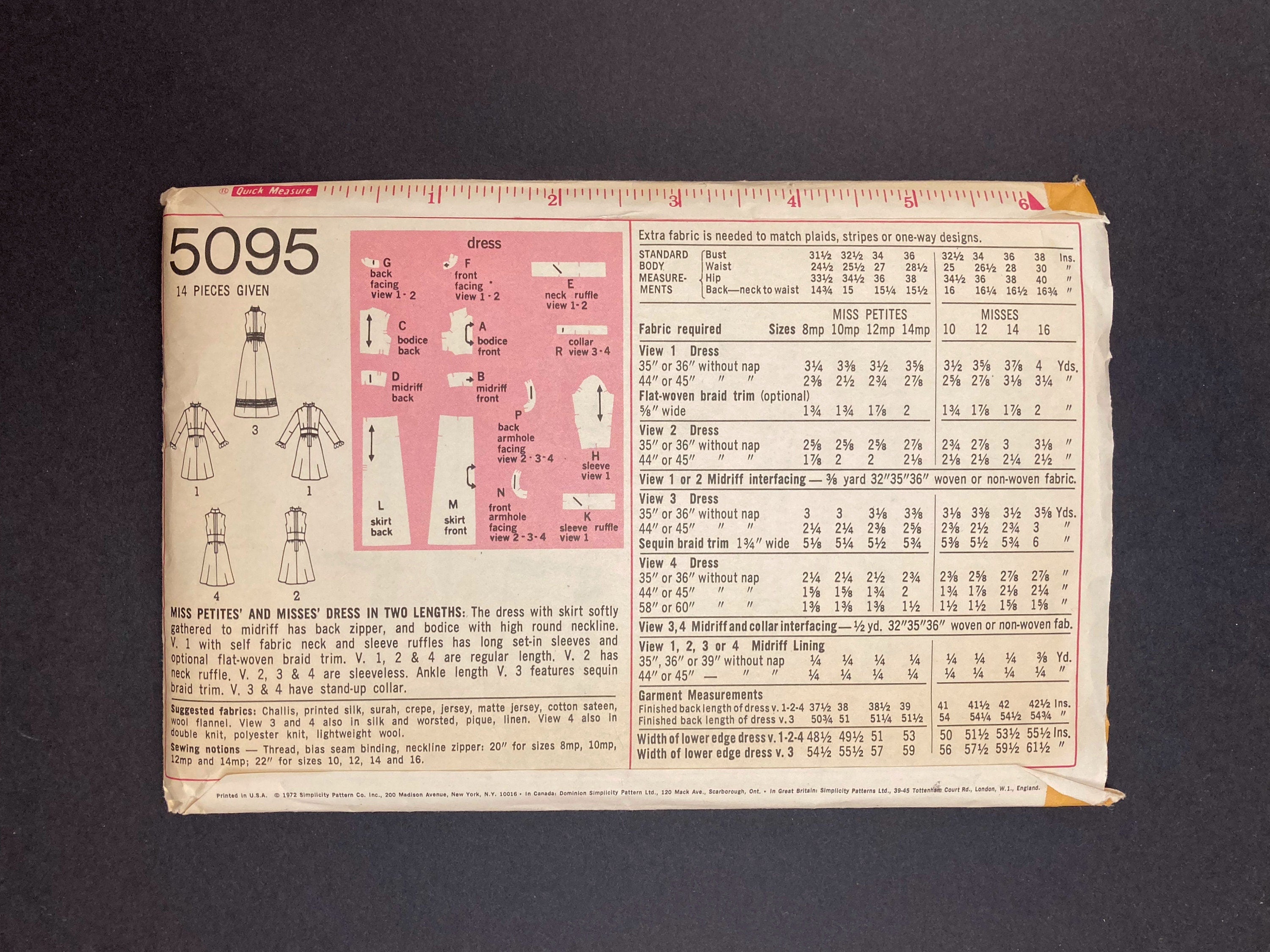 Easy Dress Pattern Vintage Simplicity Sewing Pattern by Simplicity ...