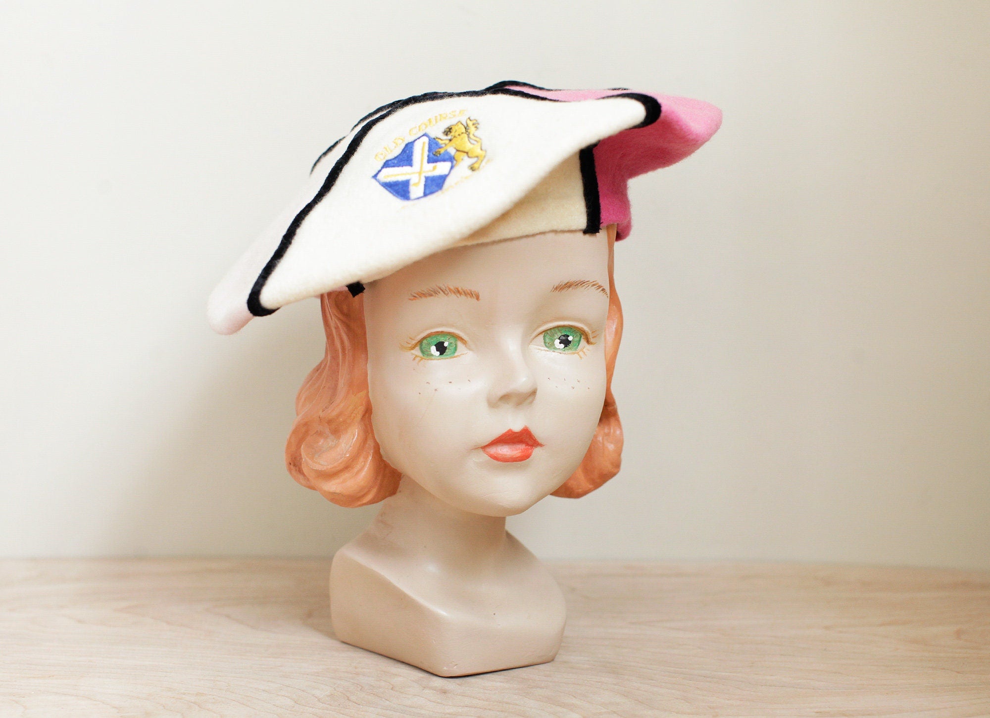 Vintage Kangol Felt Golfing Beret with Emblem Old Course St Andrews ...
