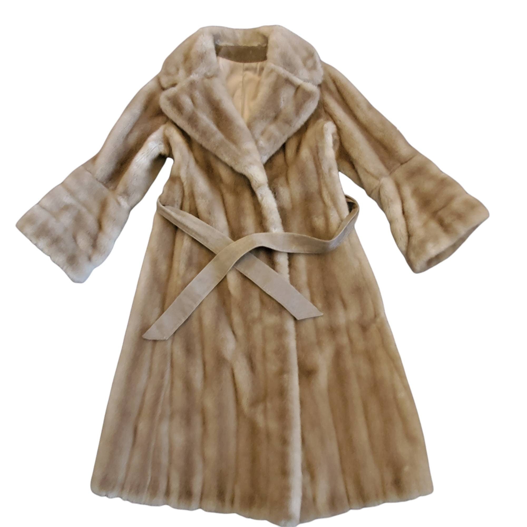 Vintage Union Label Faux Mink Fur Sleeve Trench Coat | Shop THRILLING