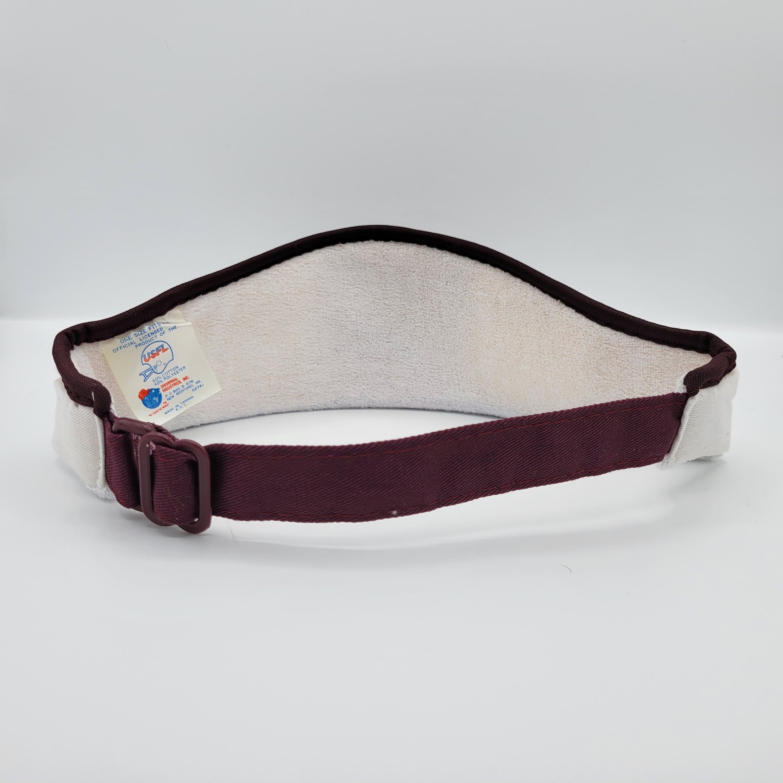 Michigan Panthers Vintage 80s Usfl Visor Hat Burgundy and White Color ...