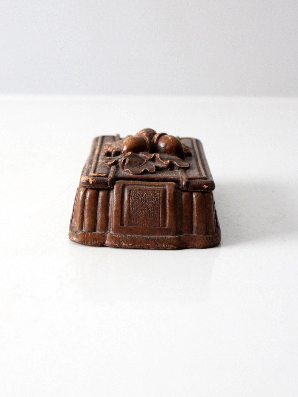 Vintage Syroco Wood Box Acorn Cast Wooden Cigarette Box | Shop THRILLING