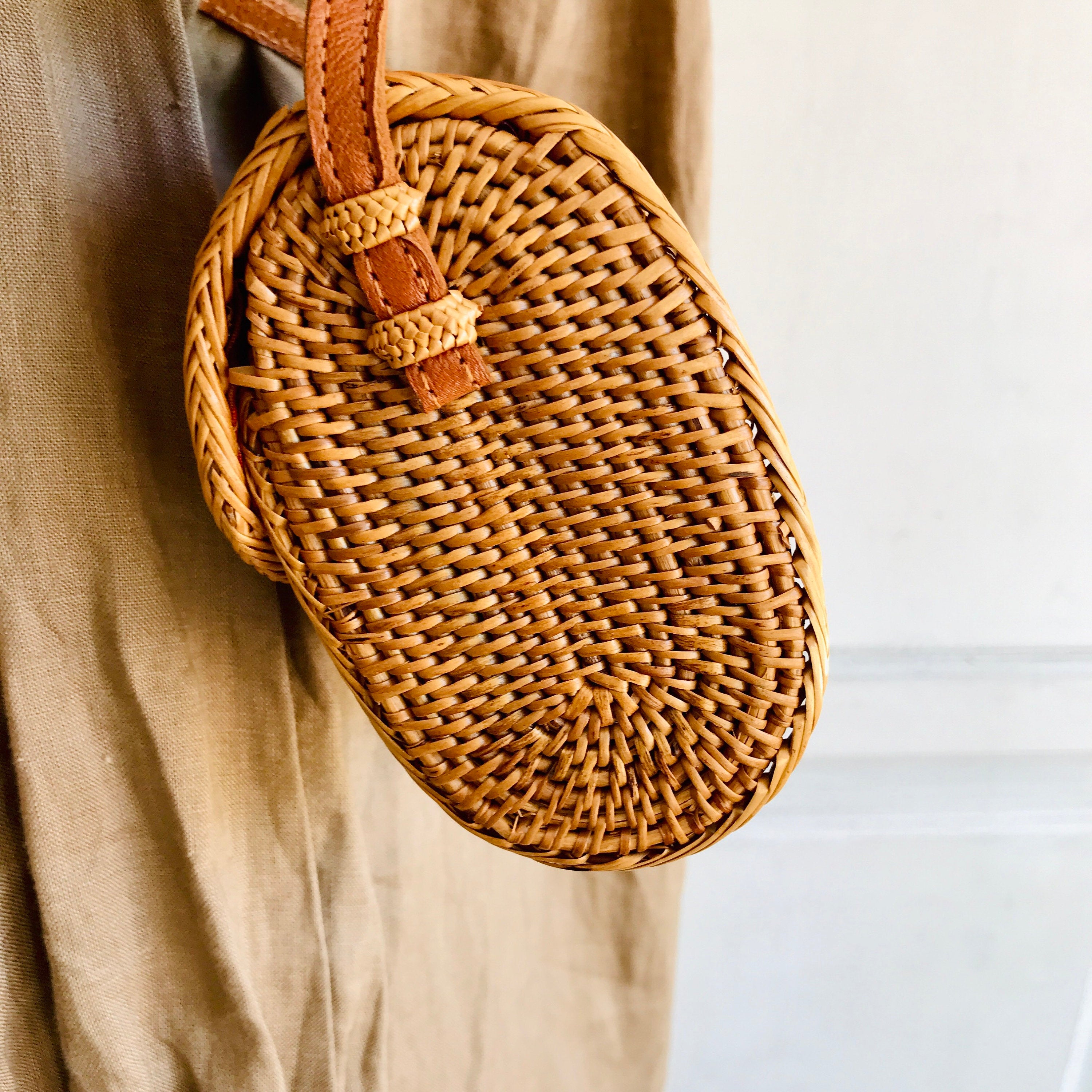 Vintage Wicker Basket Bag Mini Basket Purse | Shop THRILLING