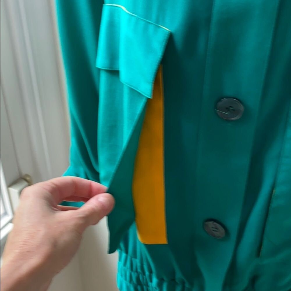 Vintage 80s Silk Saturated Colorblock Jacket Top Adam Douglass by Adam ...