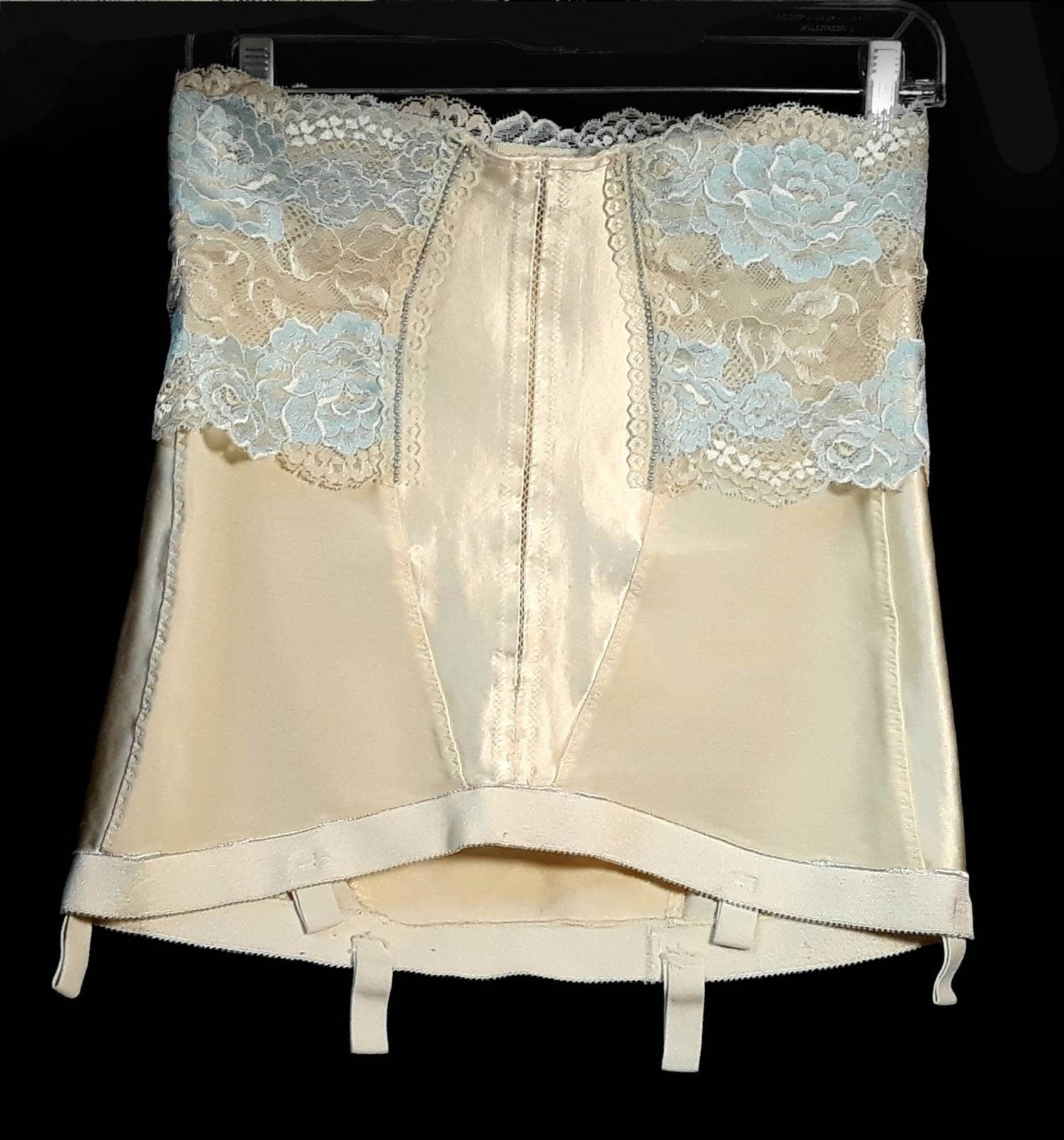 Vintage 50s Figurette Lace Girdle Shapewear Corset with 5 Garter Loops ...