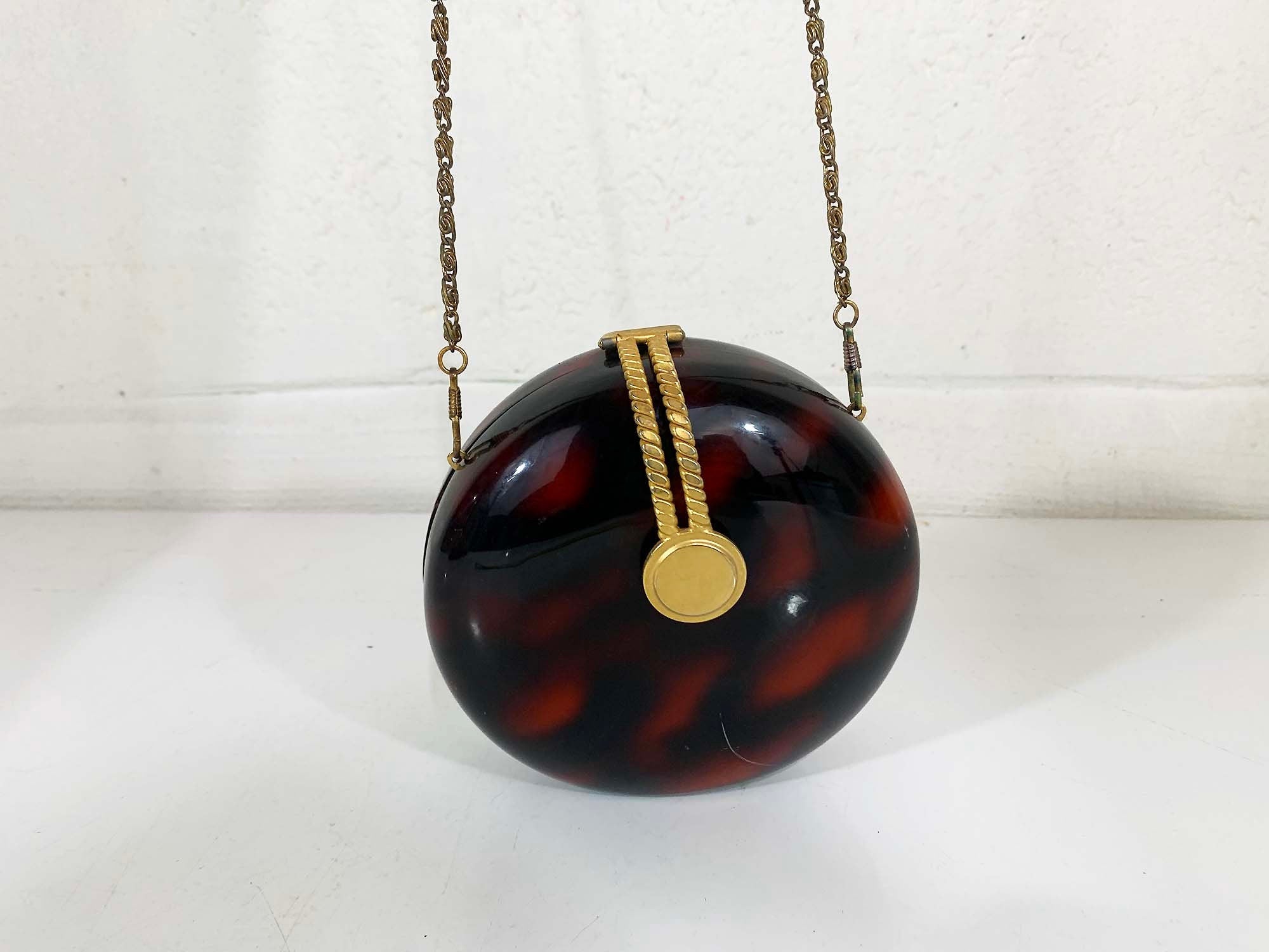 Vintage 90s Gold Handbag Tortoise Shell Handle by Y&S Original | Shop ...