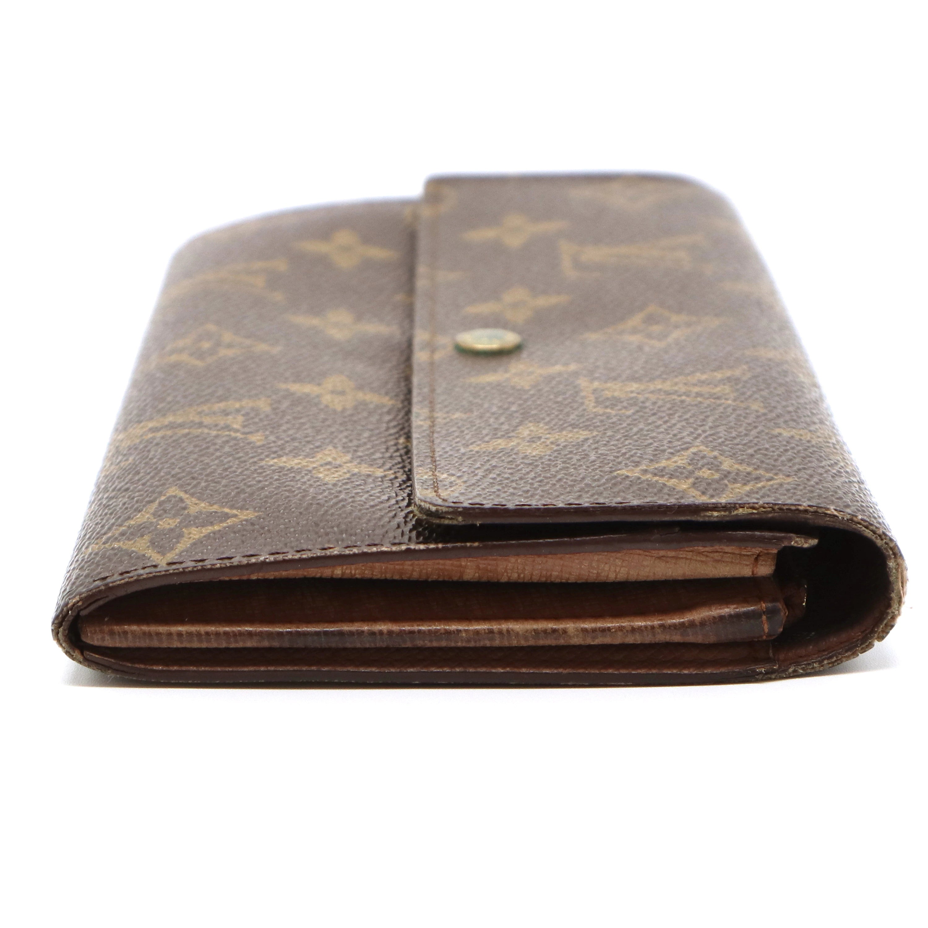 Louis Vuitton Monogram Long Flap Pocket Bill Case Zip Zipper Vintage S ...