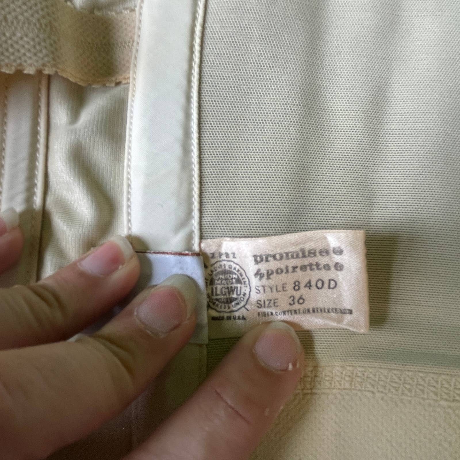 Vintage 60s 70spromises by Poirette Bullet Bra Corset Cream by Poirett ...