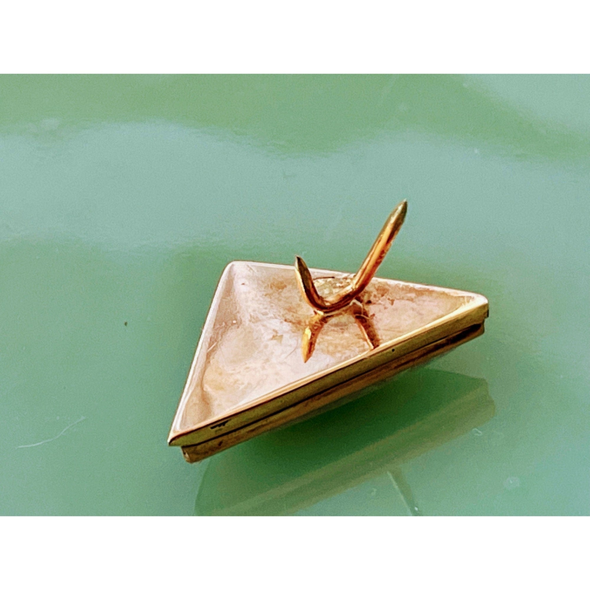 Vintage 14k Gold Opal Tie Tack Pin Triangle Shape | Shop THRILLING