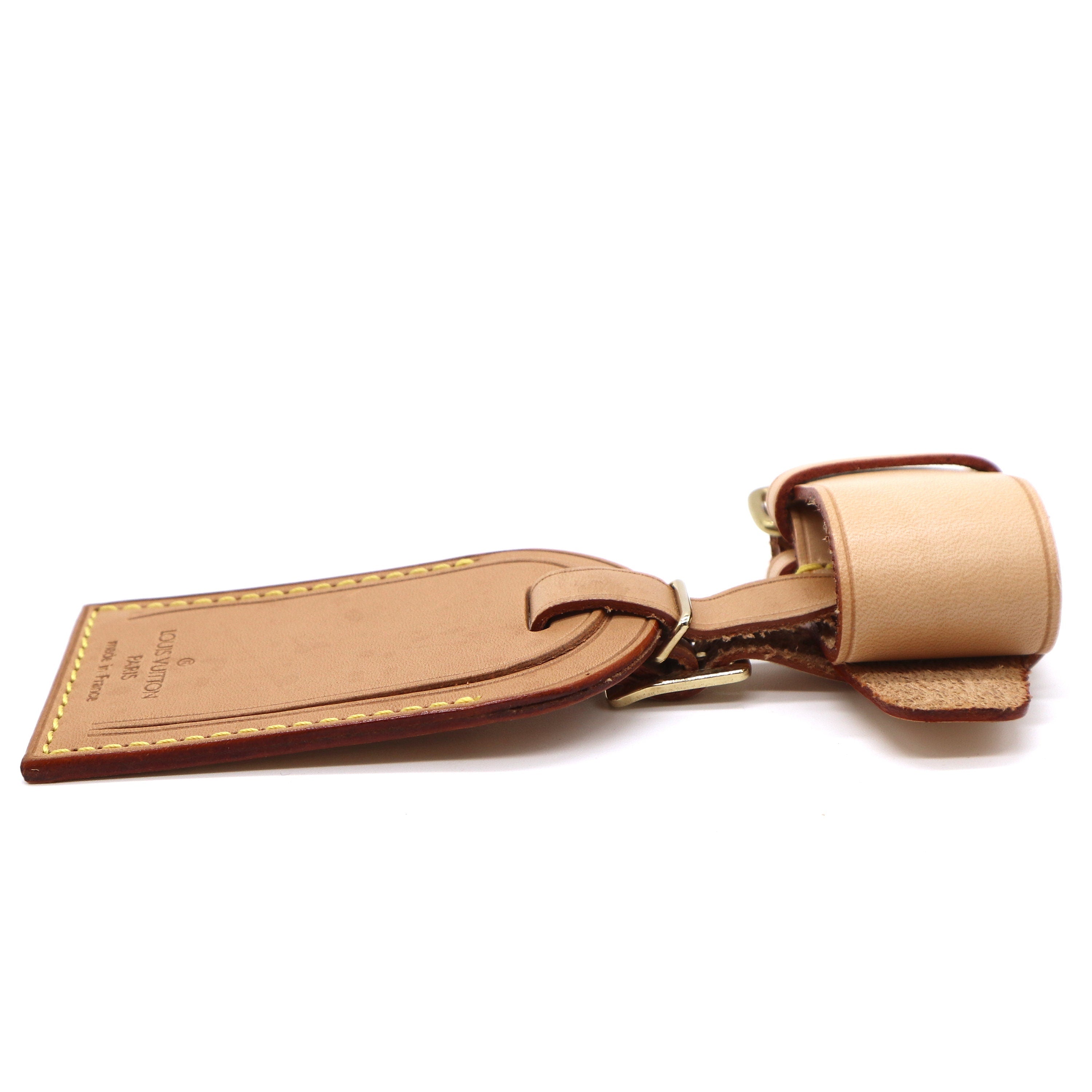 Vintage Louis Vuitton Natural Keepall Leather Luggage Loop and Tag Set ...