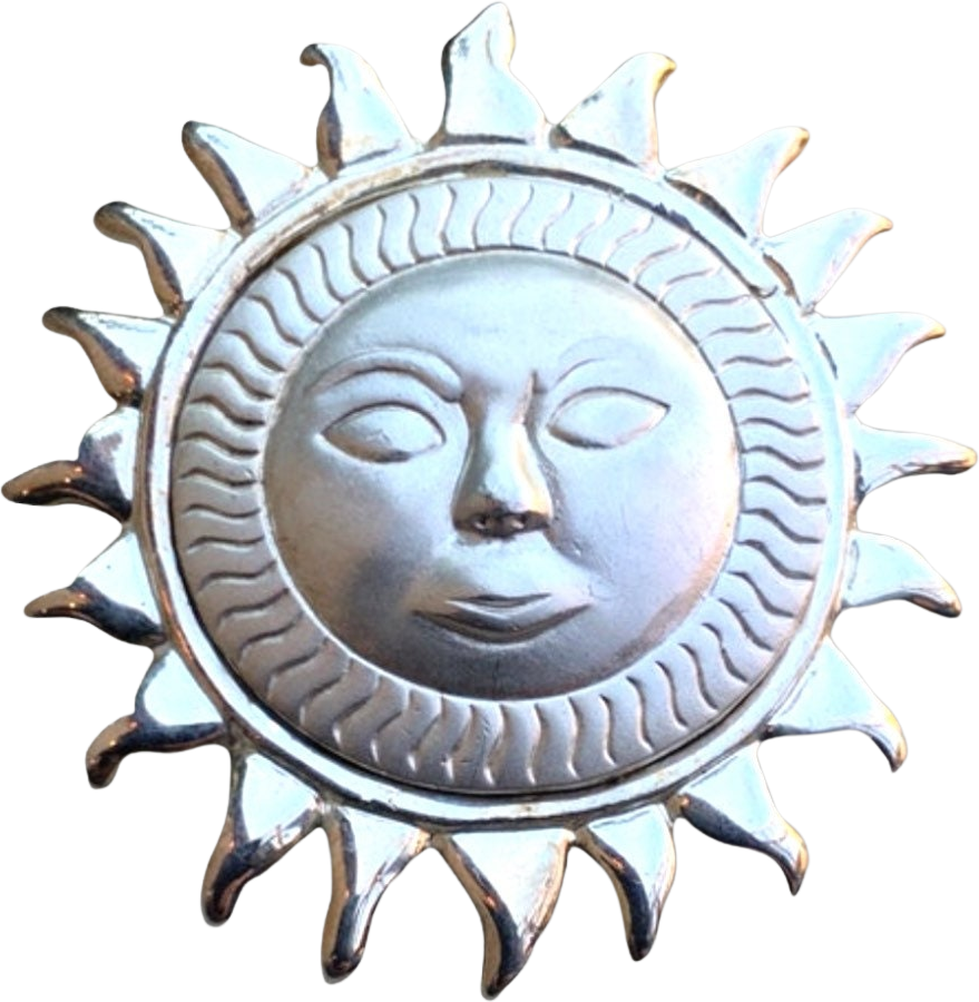 Remarkable Vintage Sun Face Brooch Pin 80s | Shop THRILLING