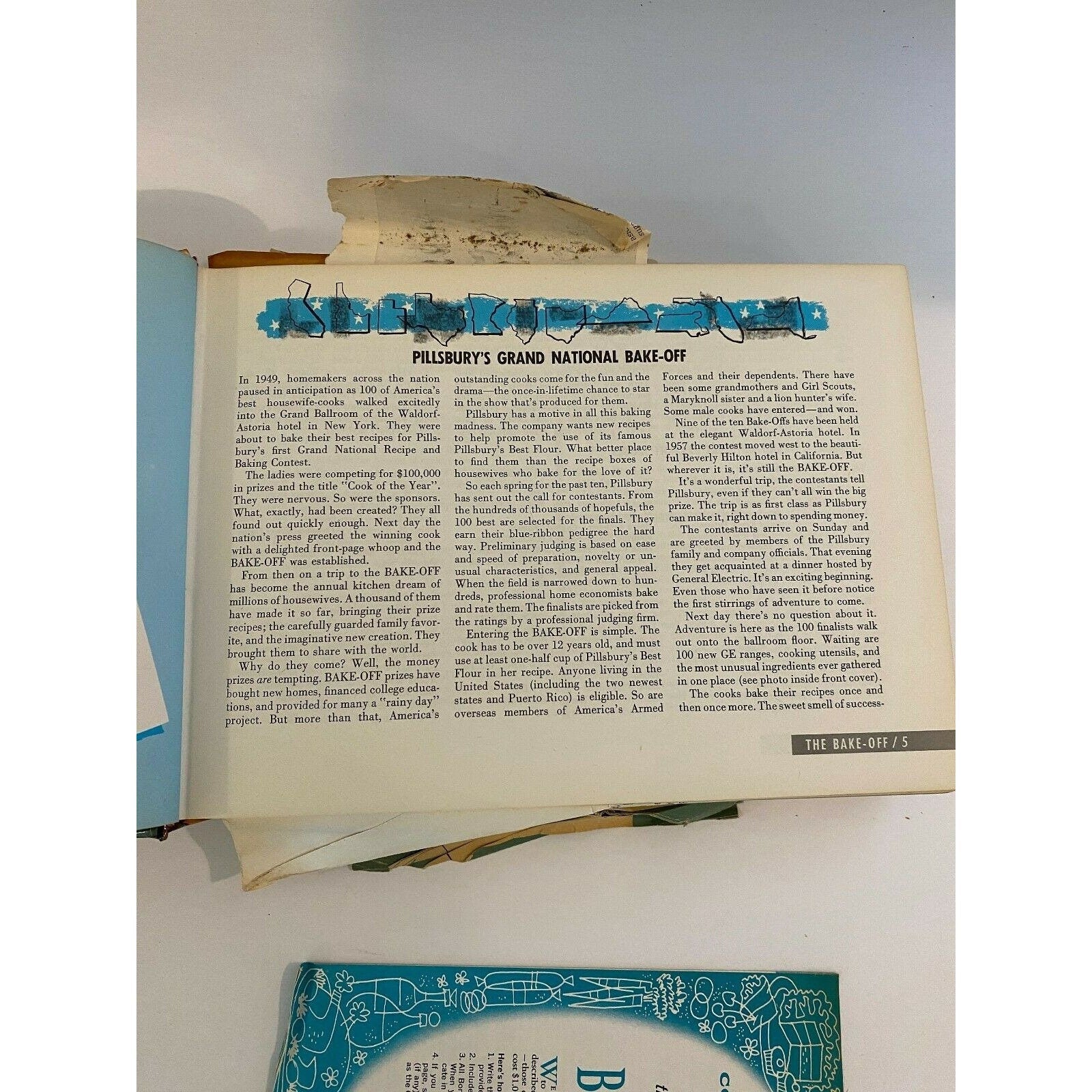 Vintage 50s Cookbook Pillsbury's Best of The Bake Off Collection | Shop ...