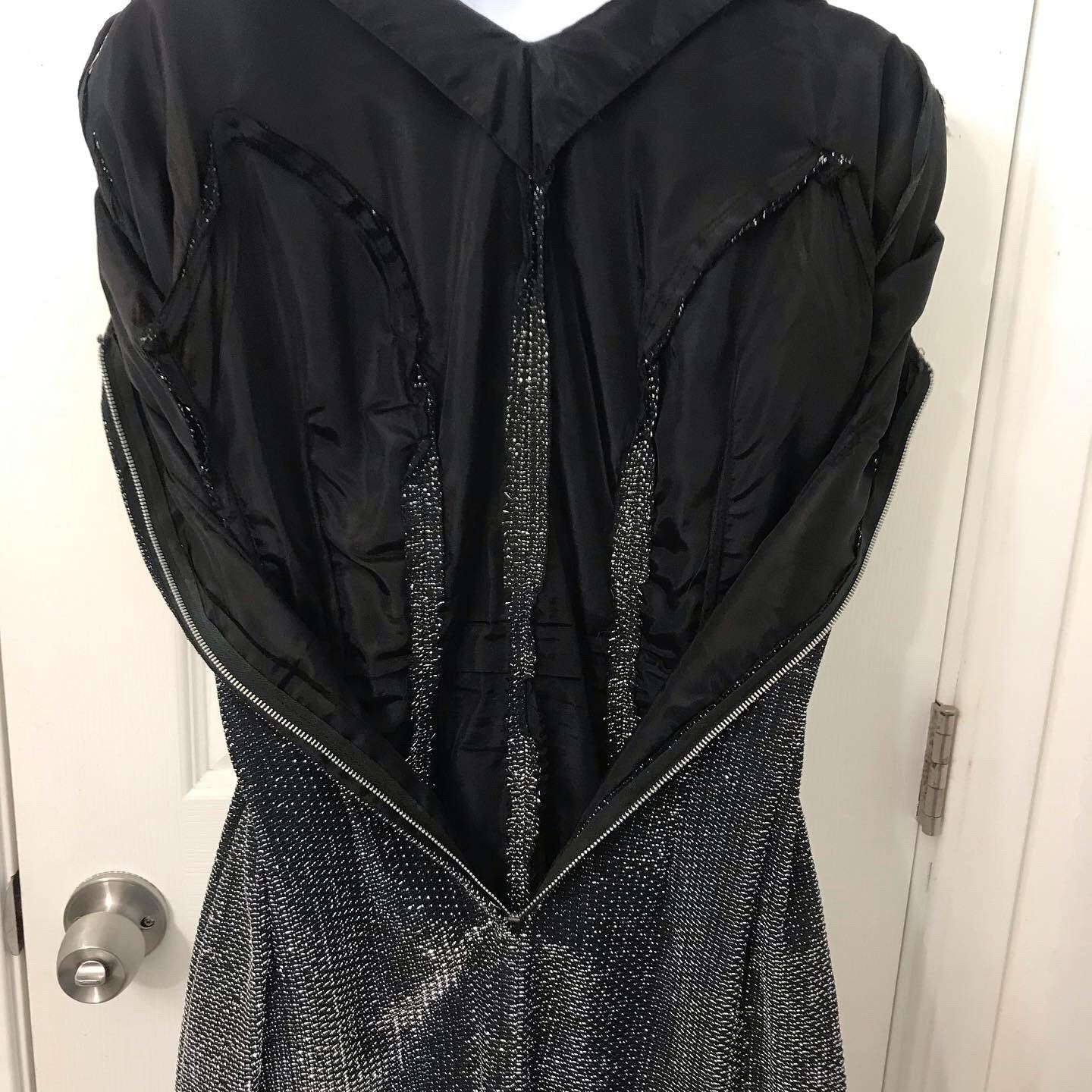 50s Chromspun Vintage Lurex Wiggle Black Dress by Eastman Kodak Co ...