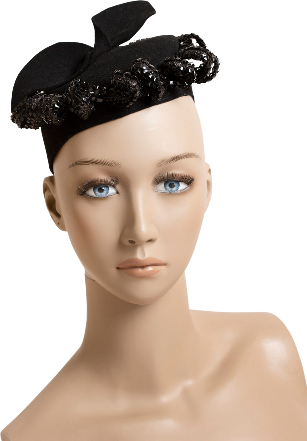 Vintage 50s Hat - Swirled Twisted Trims Tilt Topper Hat - Bow | Shop ...