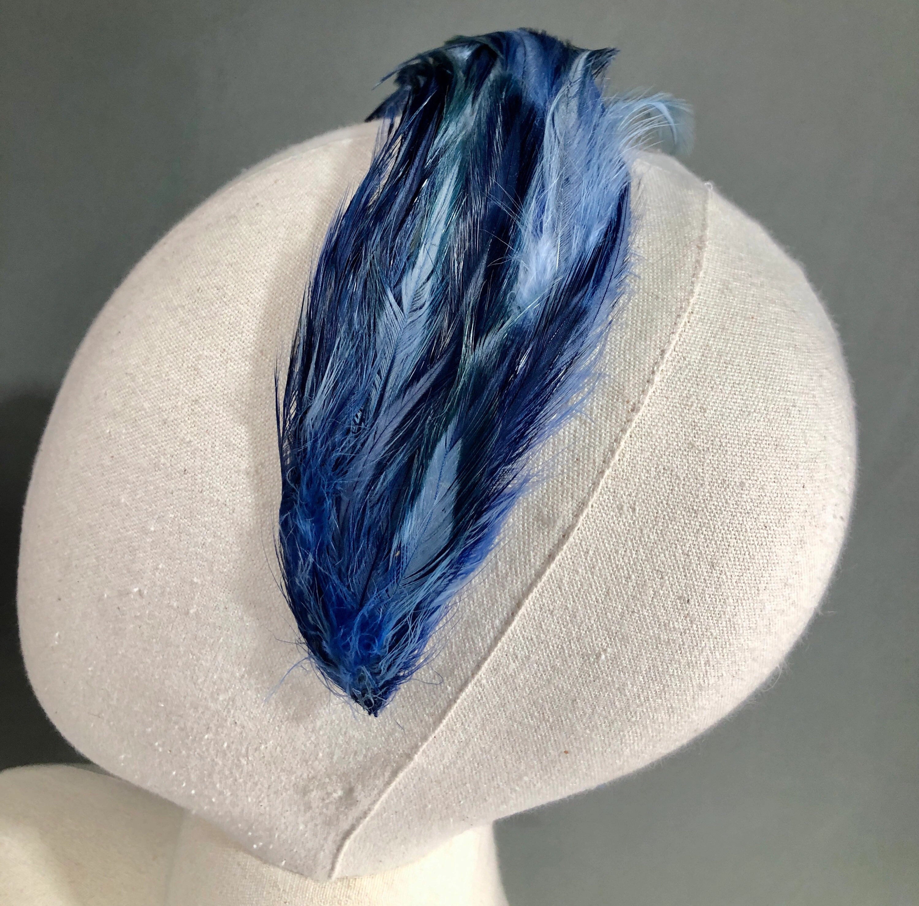 Vintage 50s Blue Feather Hat Headpiece | Shop THRILLING