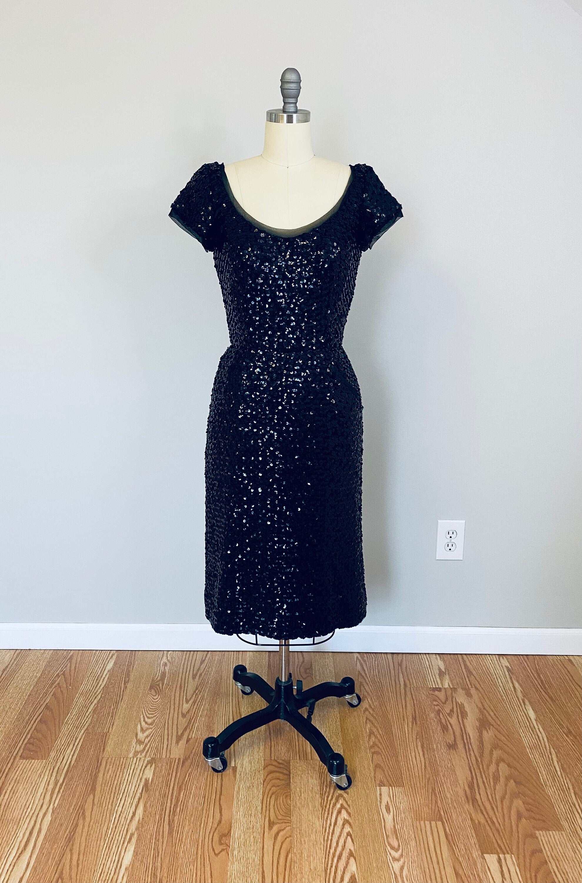 Vintage 50s Peggy Hunt Sequined Wiggle Dress by Peggy Hunt | Shop THRILLING