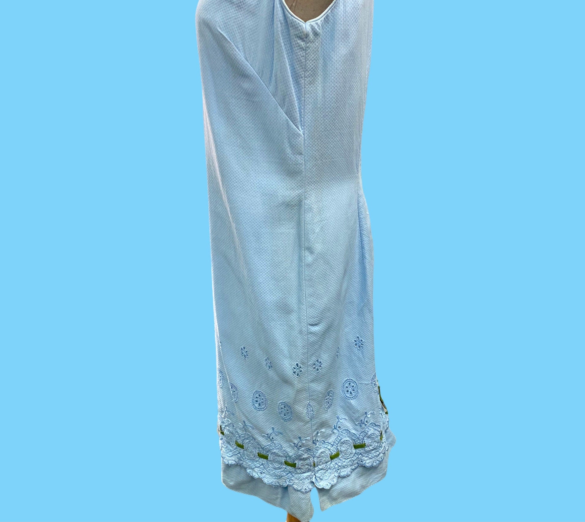 Vintage 60s Mel Warshaw Miss Jane Miami Blue Waffle Weave Decorative H ...