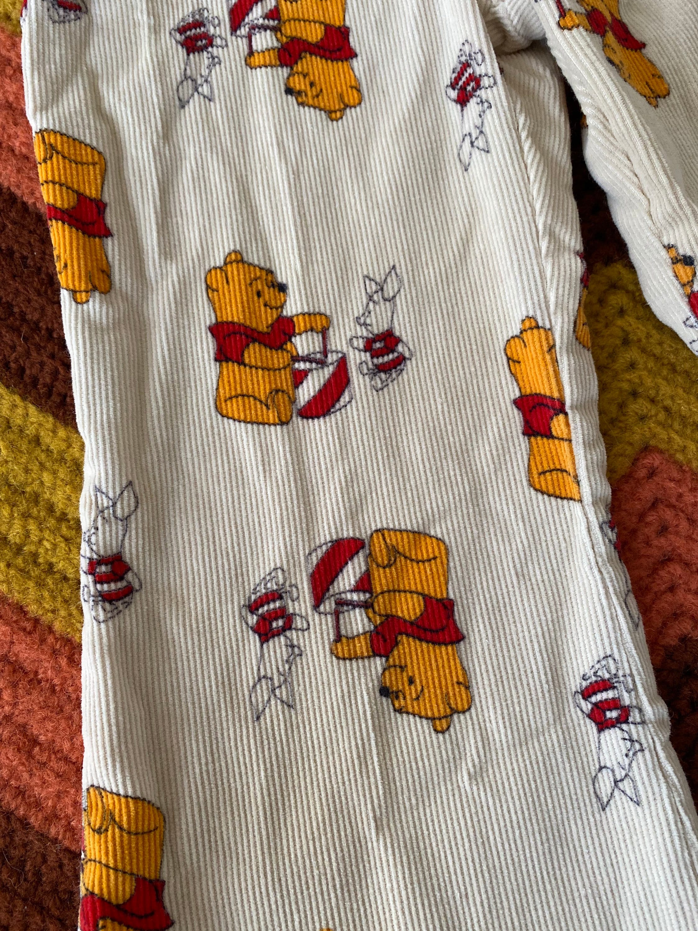 Vintage 70s Rare Pooh and Piglet Corduroy Bell Bottom Overalls | Shop ...