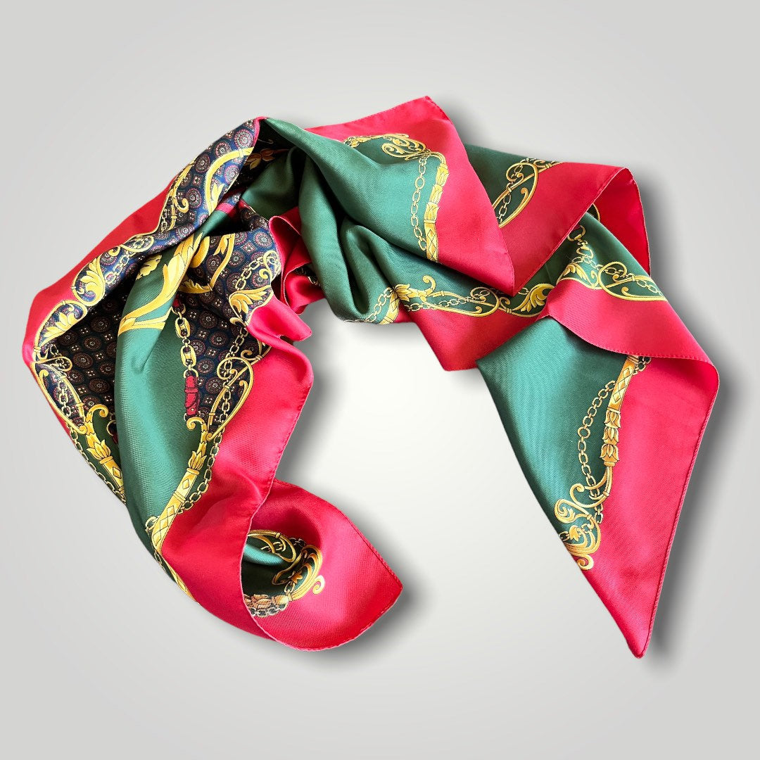 Striking Vintage Equestrian Themed Scarf 80s | Shop THRILLING