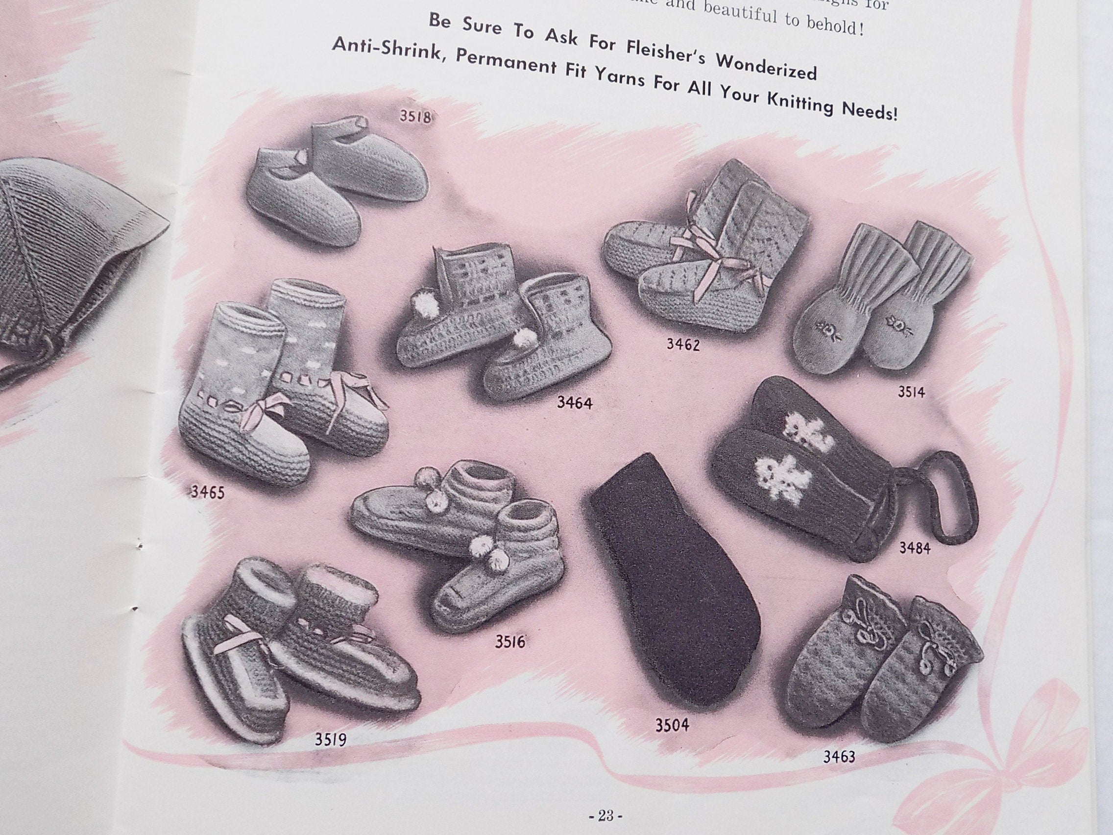 Vintage 1945 1950 Baby Hand Knitting Pattern Books Four Books As One ...