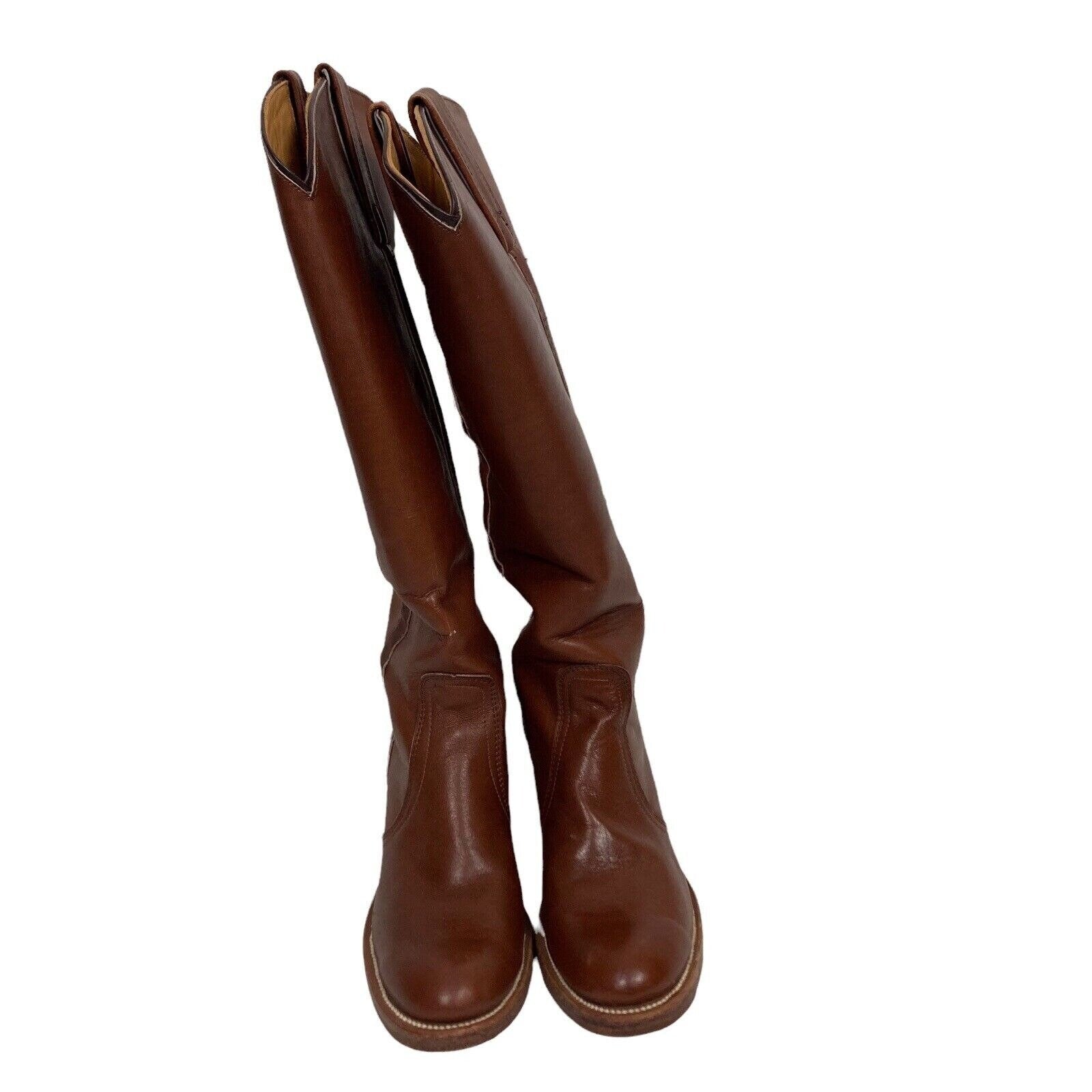 Vintage Frye Campus Black Label Boots Tall Leather Made In The Usa Box ...