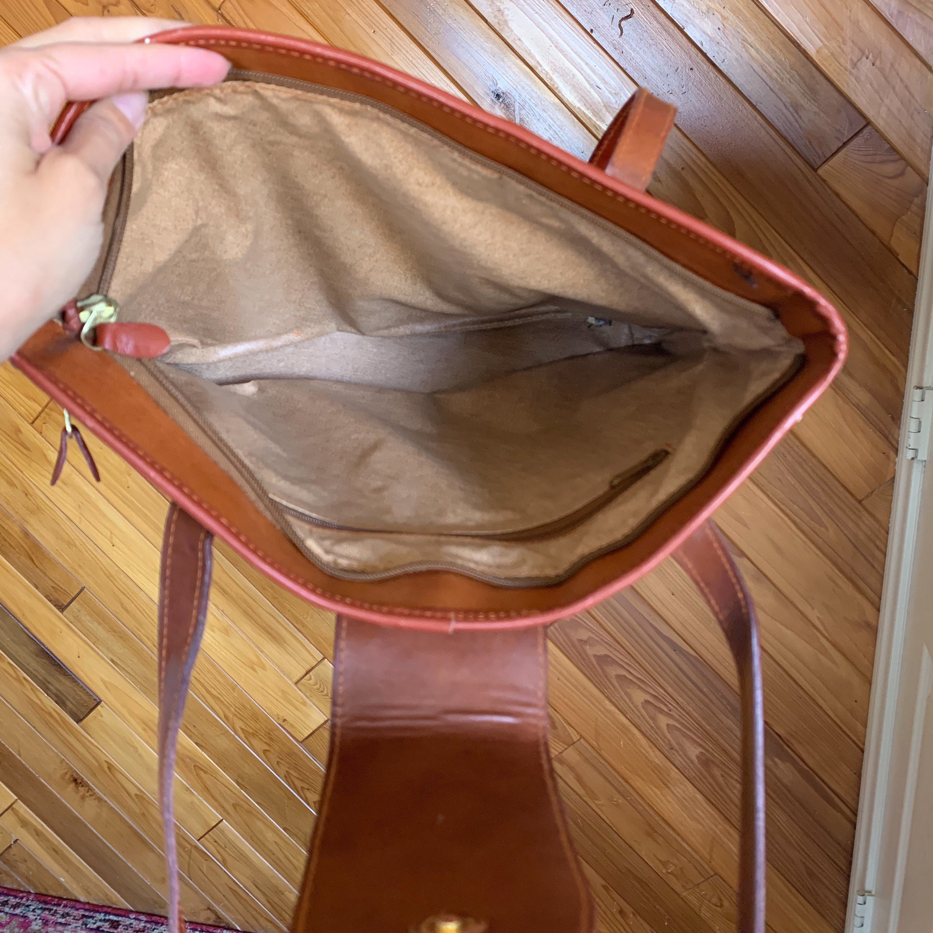 Vintage Brown Leather Folio Bag | Shop THRILLING