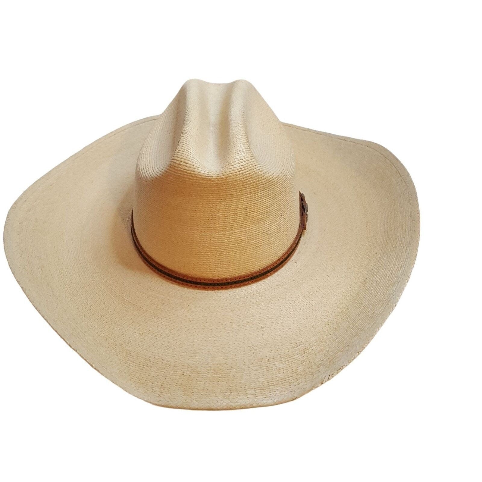 Vintage Mens Cowboy Hat Straw Long Oval Marfa Belt Buckle Band | Shop ...