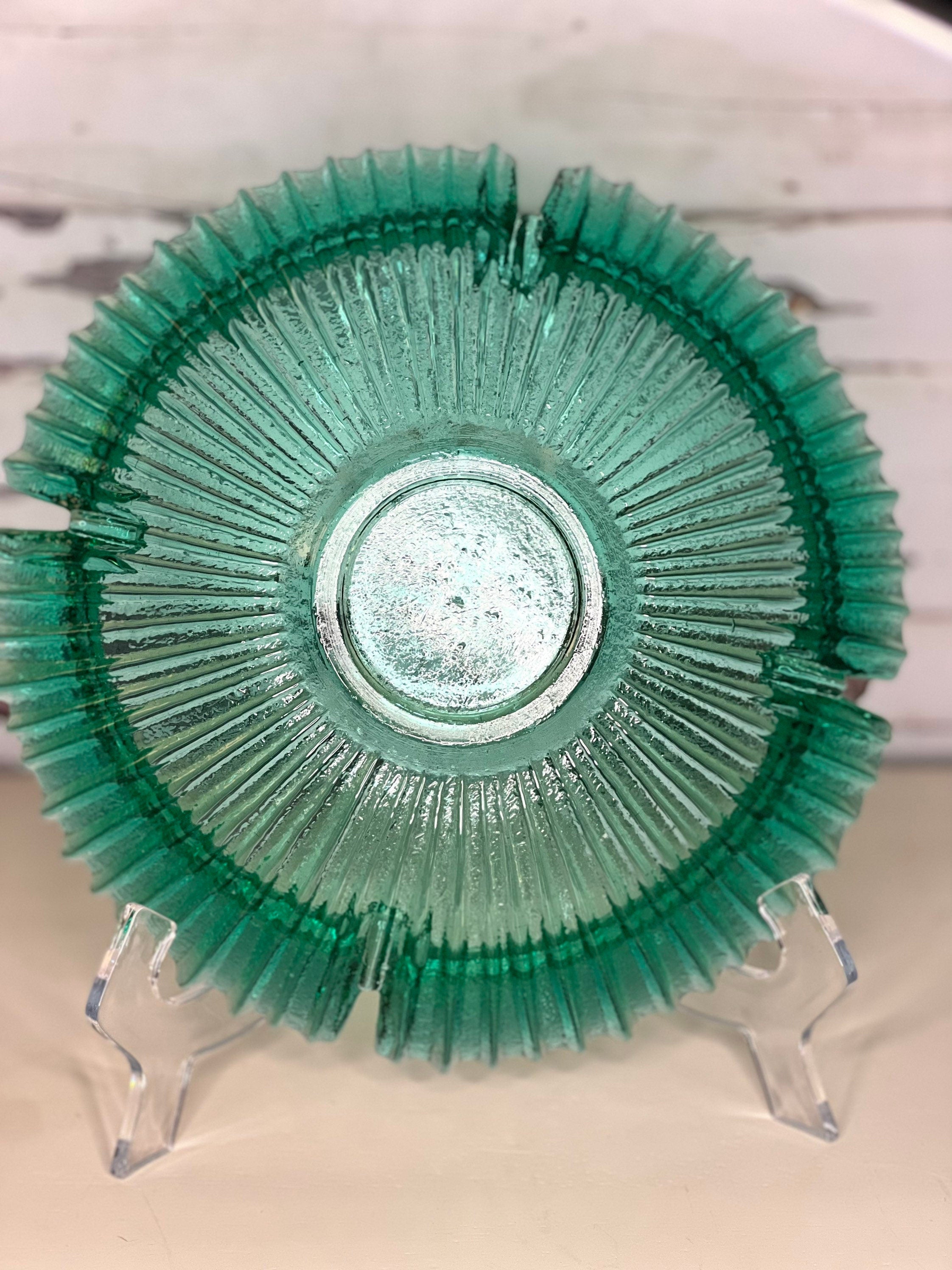 Vintage Blenko Teal Glass Ashtray by Blenko | Shop THRILLING