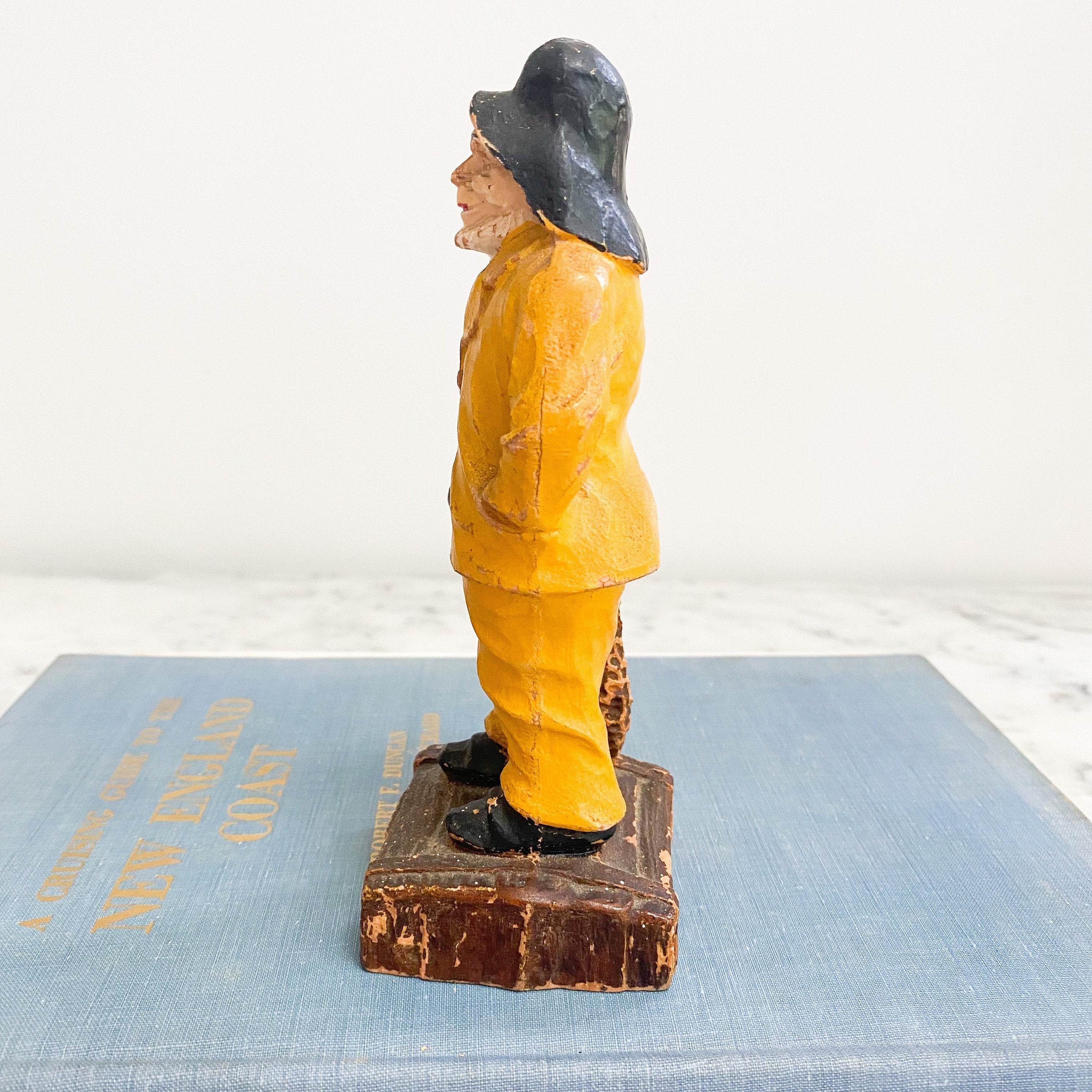 Vintage Old Salt Captain Figurine Hand Carved Wood | Shop THRILLING