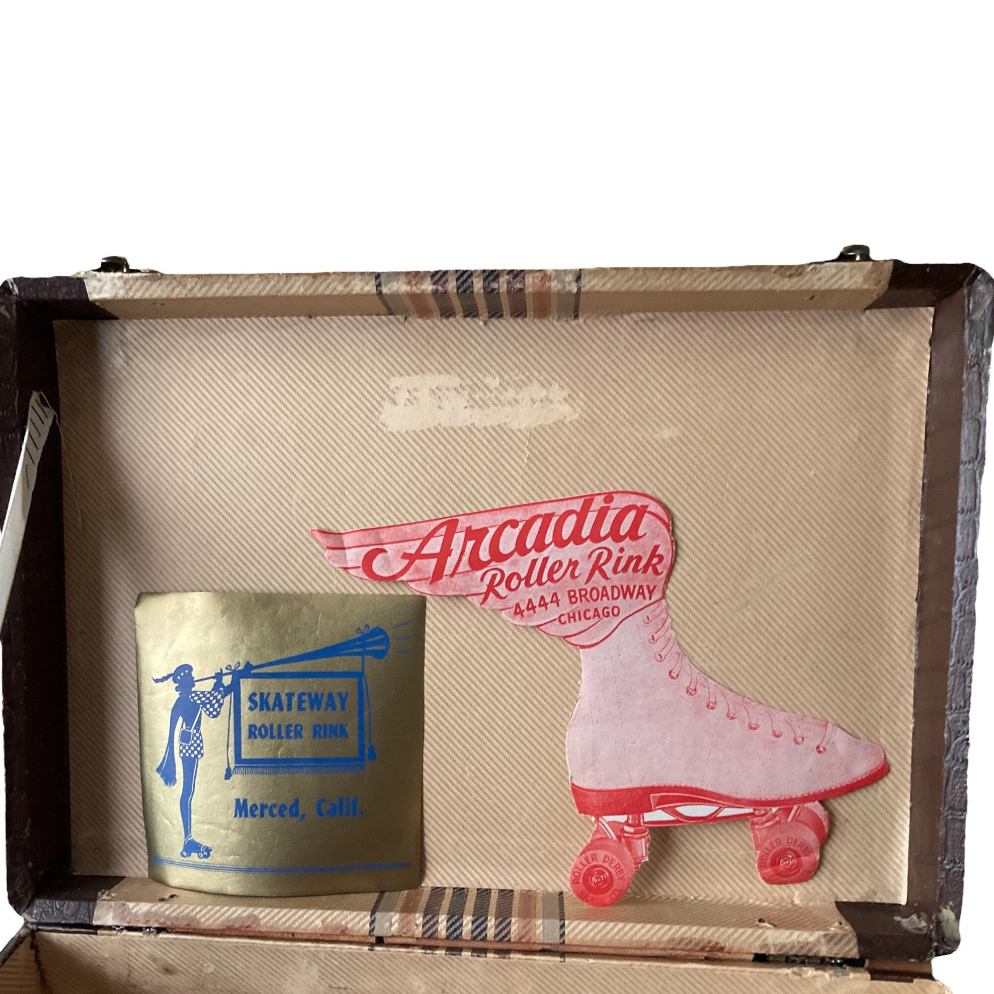 Vintage 50s Roller Skating Decal Arcadia Roller Rink Chicago Uptown ...