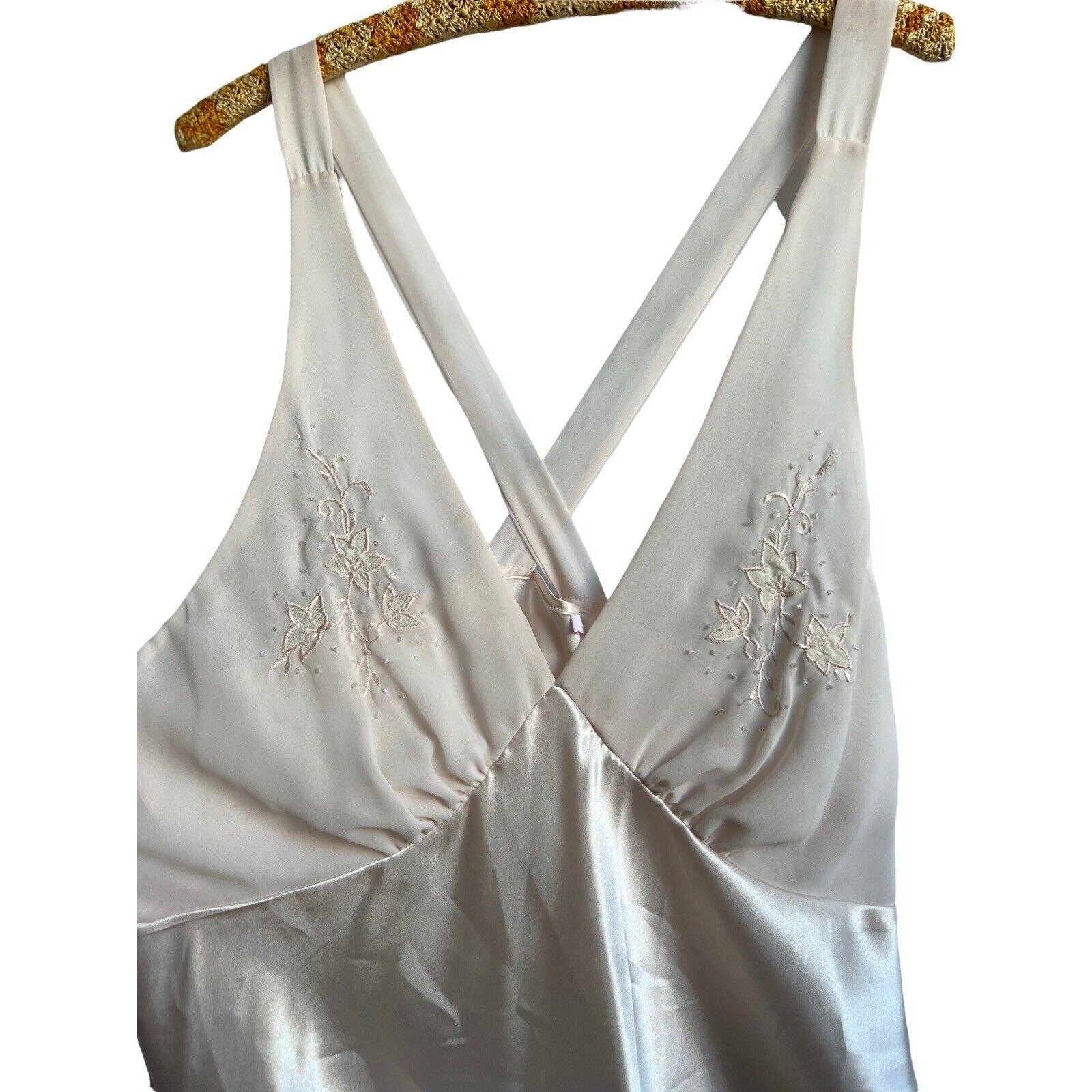 Vintage Dentelle Blush Pink Satin Teddy Slip Negligee Nightgown ...