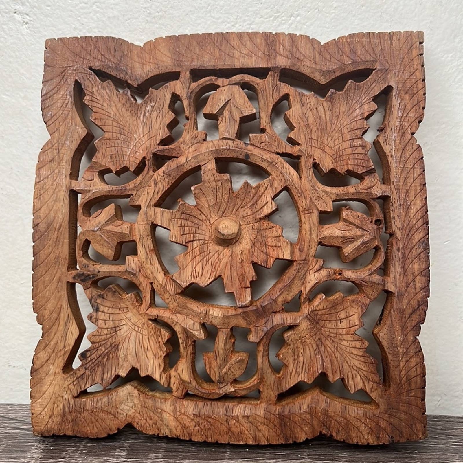 Vintage Indian Carved Wood Trivets | Shop THRILLING