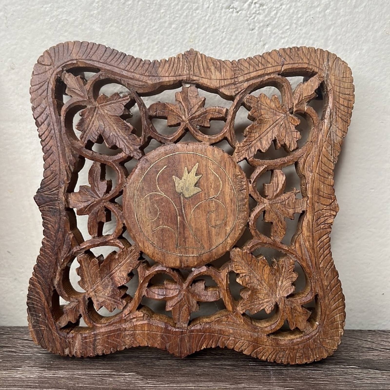 Vintage Indian Carved Wood Trivets | Shop THRILLING