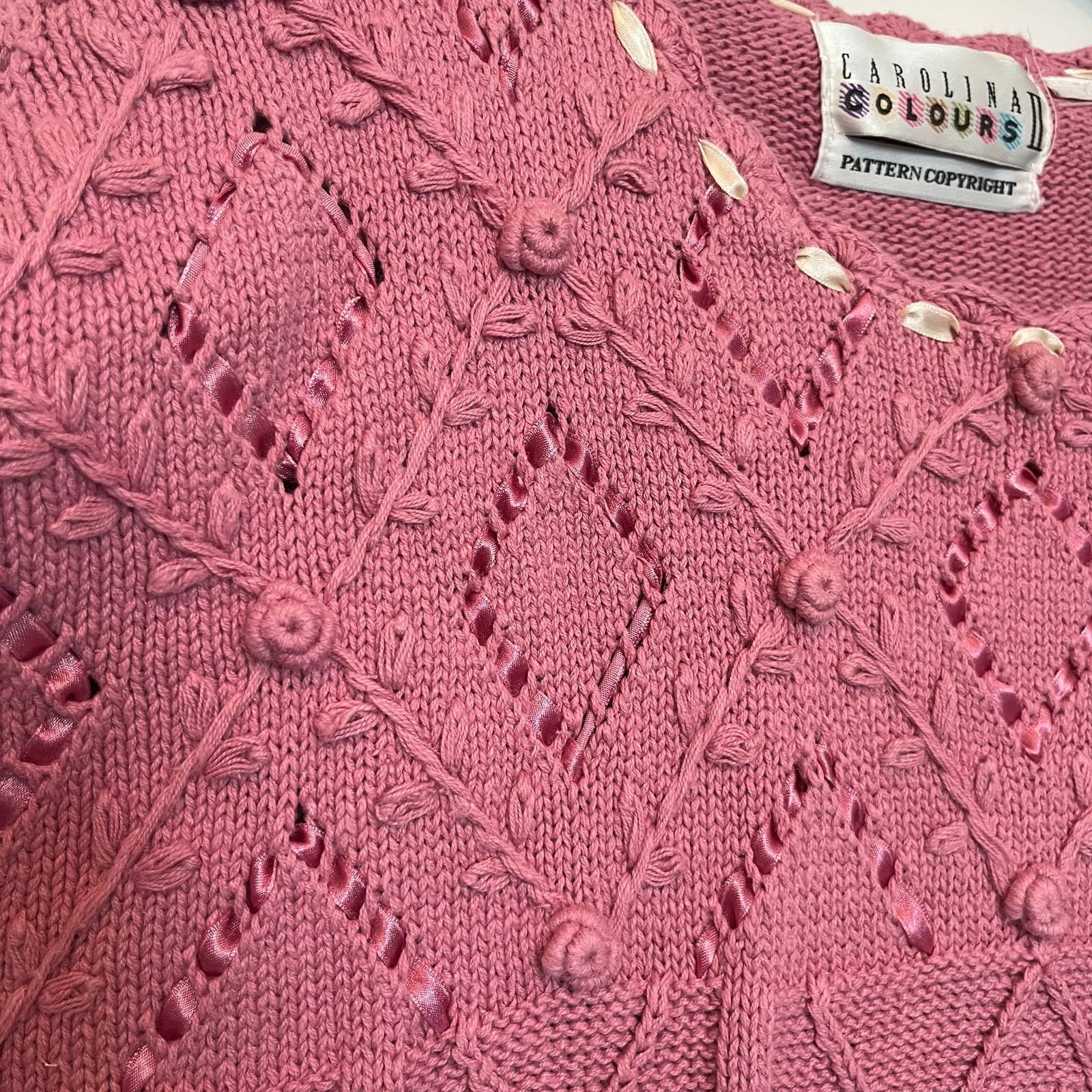 Carolina Colours Ribbon Sweater Vintage Pink 1x by Carolina Colours ...
