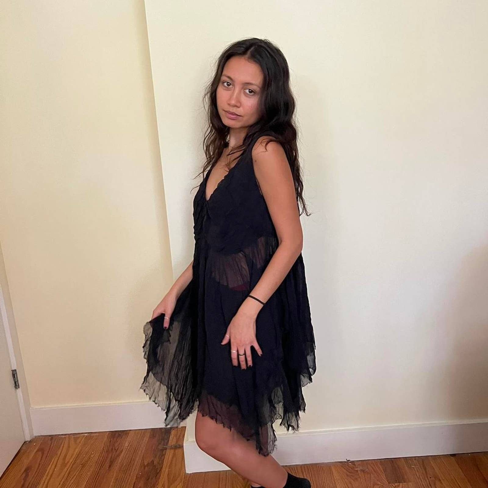 Vintage Black Layered and Garment Pleated Organza Dress by Zucca | Shop ...