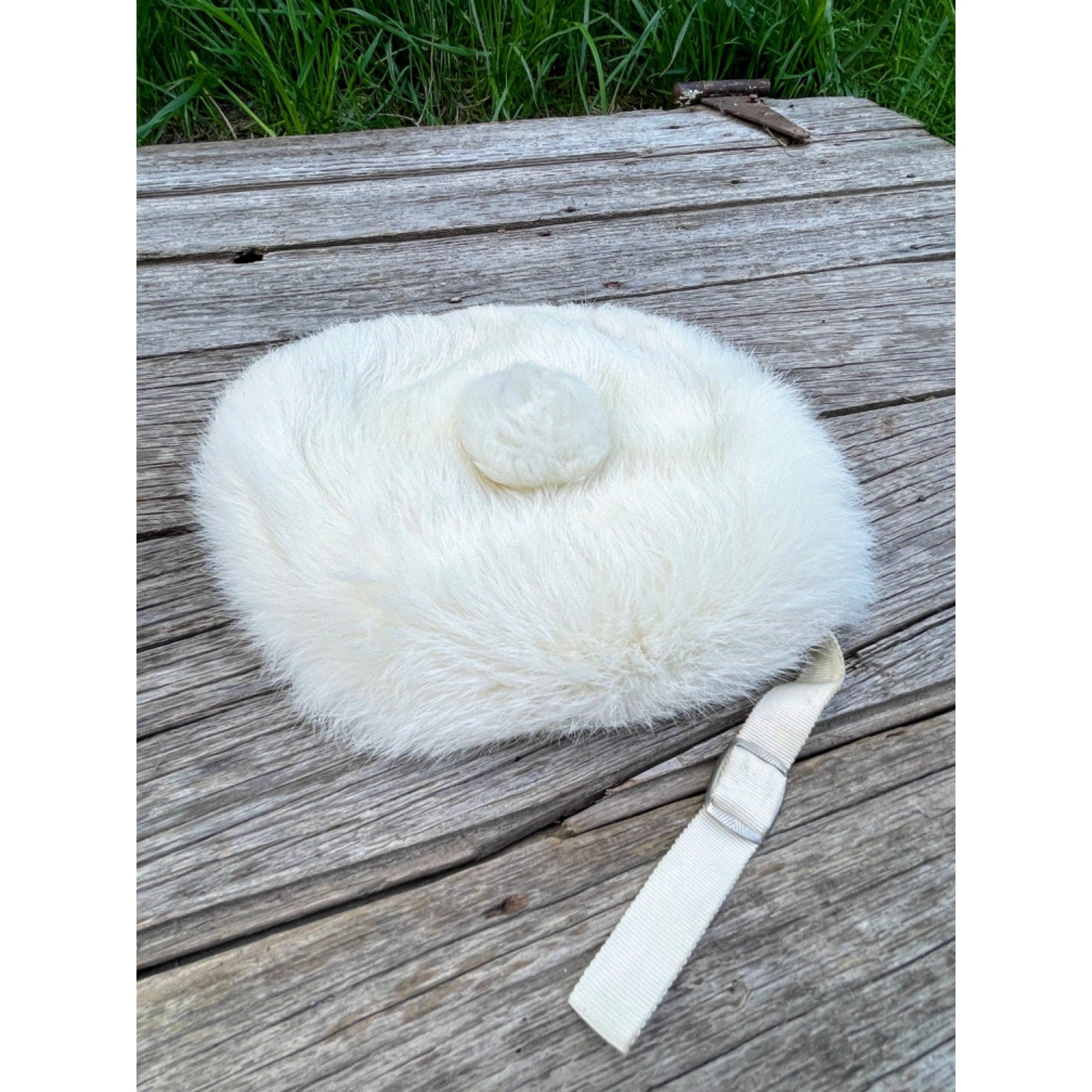 Vintage Child /girl White Rabbit Fur Hand Muff Hat and Gloves | Shop ...