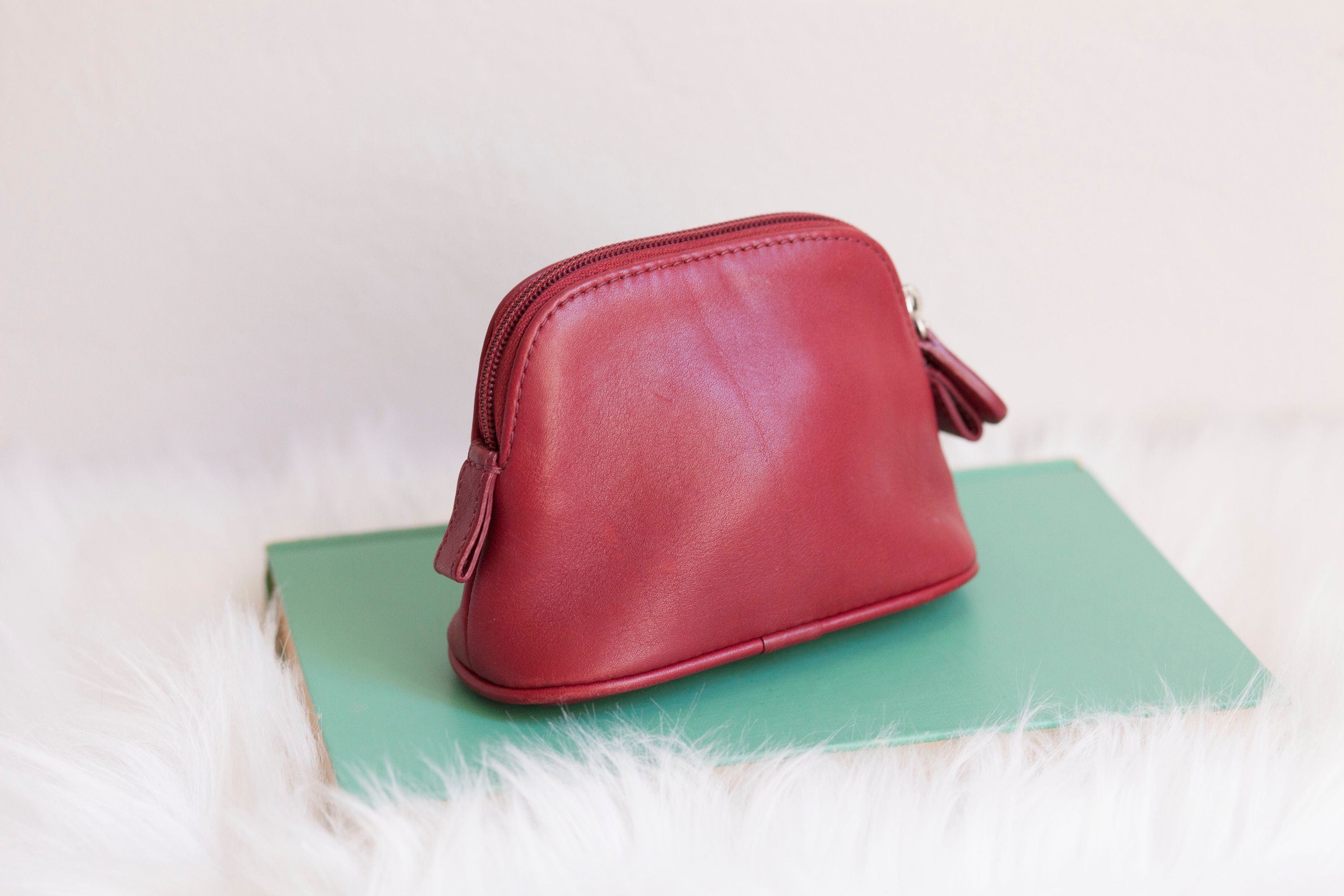Coach Red Leather Coin Purse 90s Vintage by Coach | Shop THRILLING