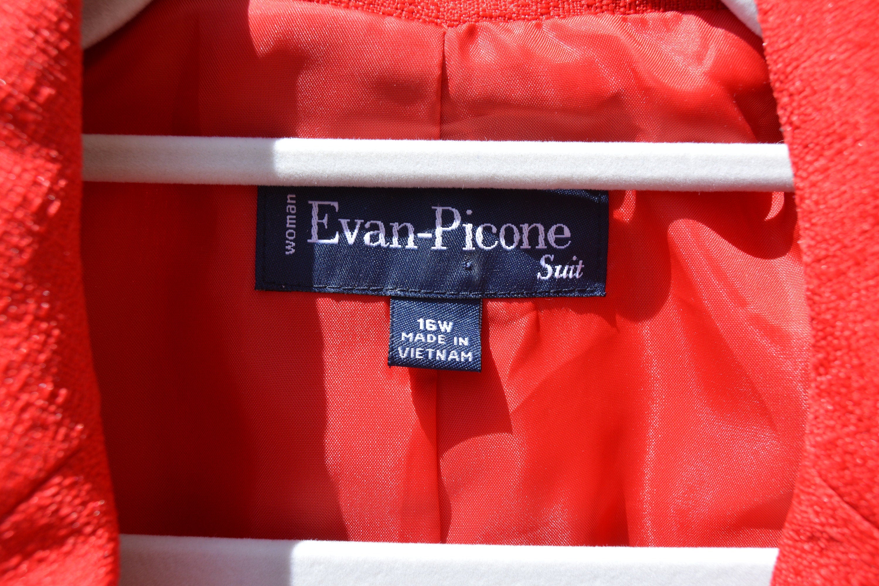Vintage 90s Evan Picone Red Skirt Suit by Evan Picone | Shop THRILLING