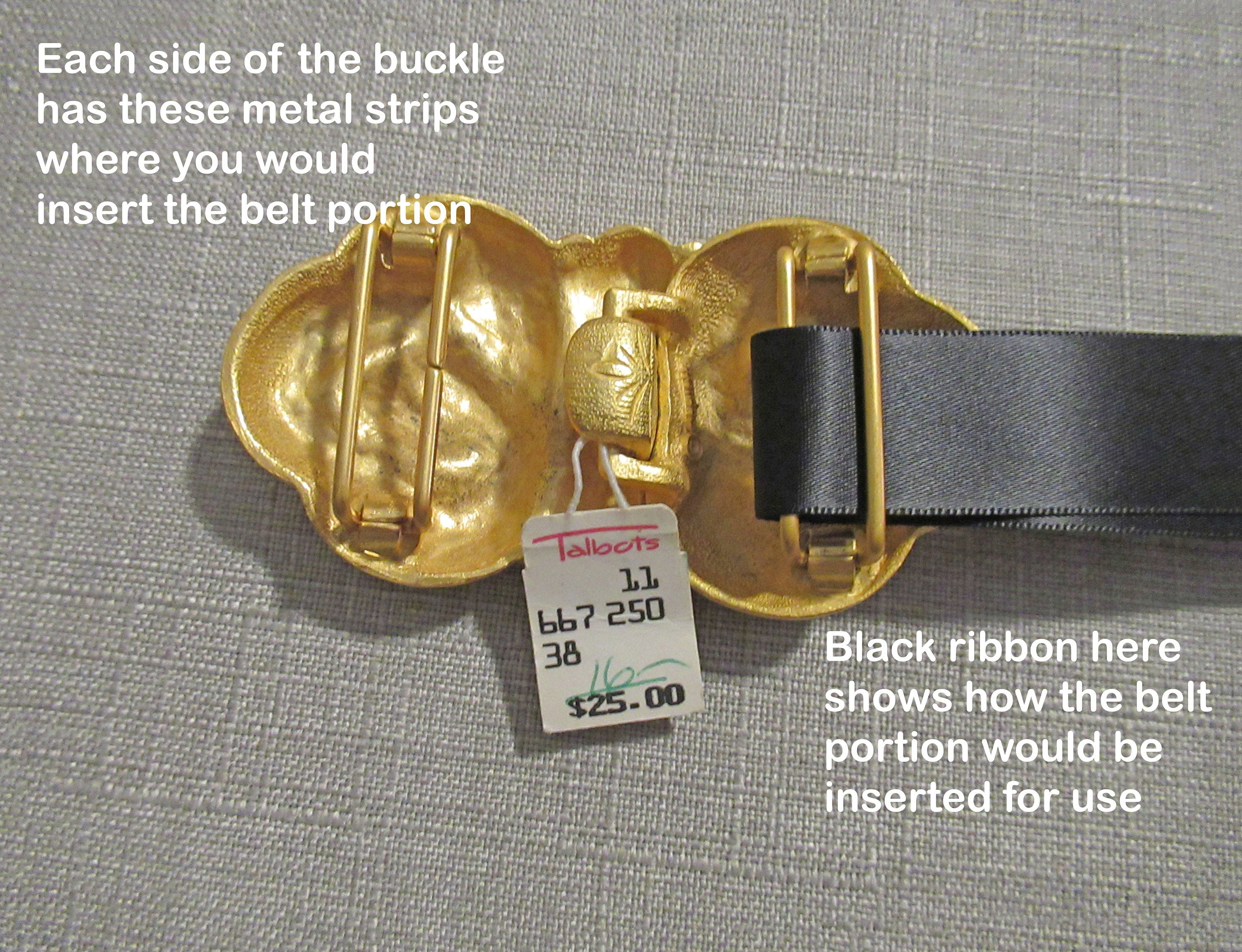 Vintage Paquette Removable Belt Buckle Never Worn Gold Tone Metal ...