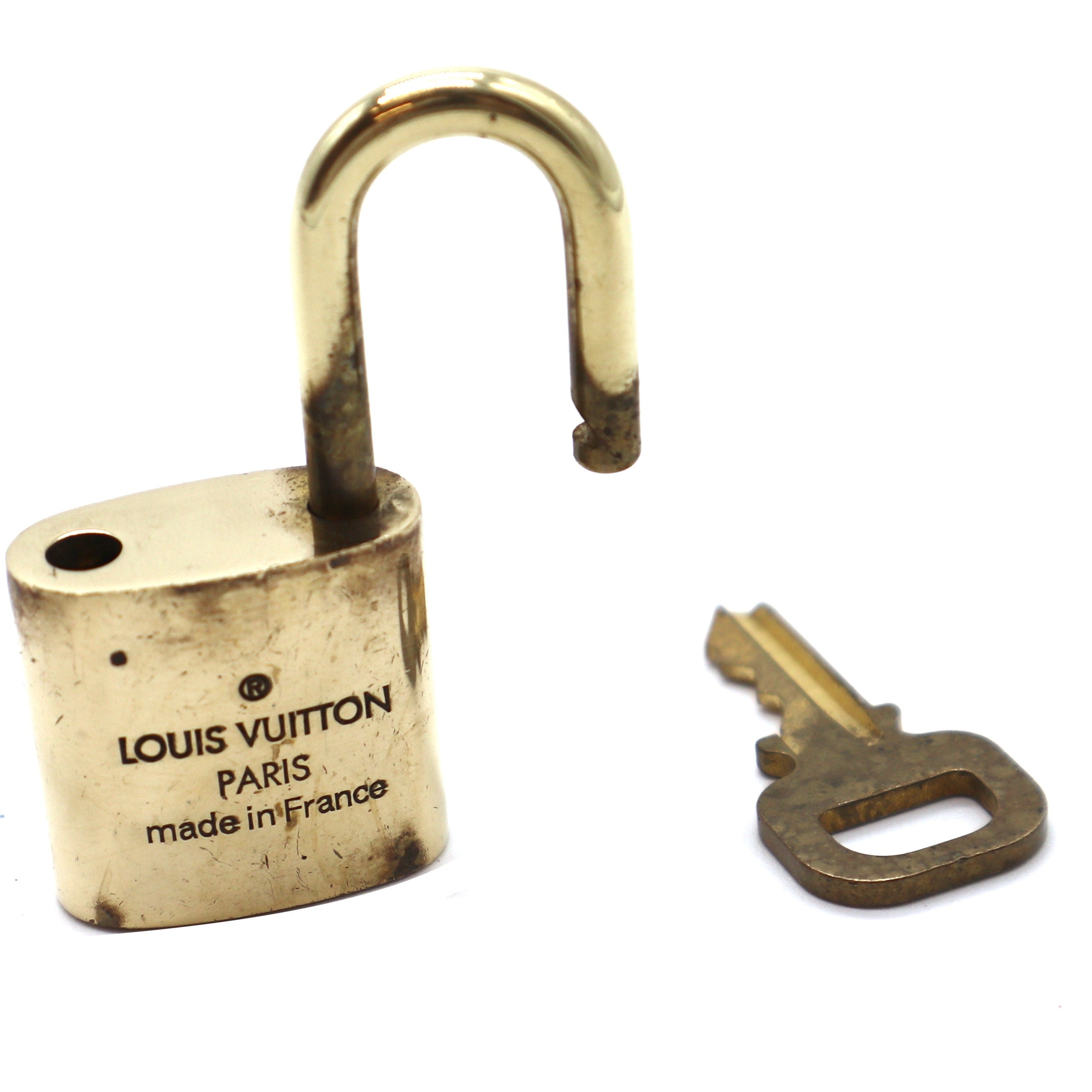 Vintage Louis Vuitton Gold Lock Keepall Speedy Alma Brass and Key Set ...