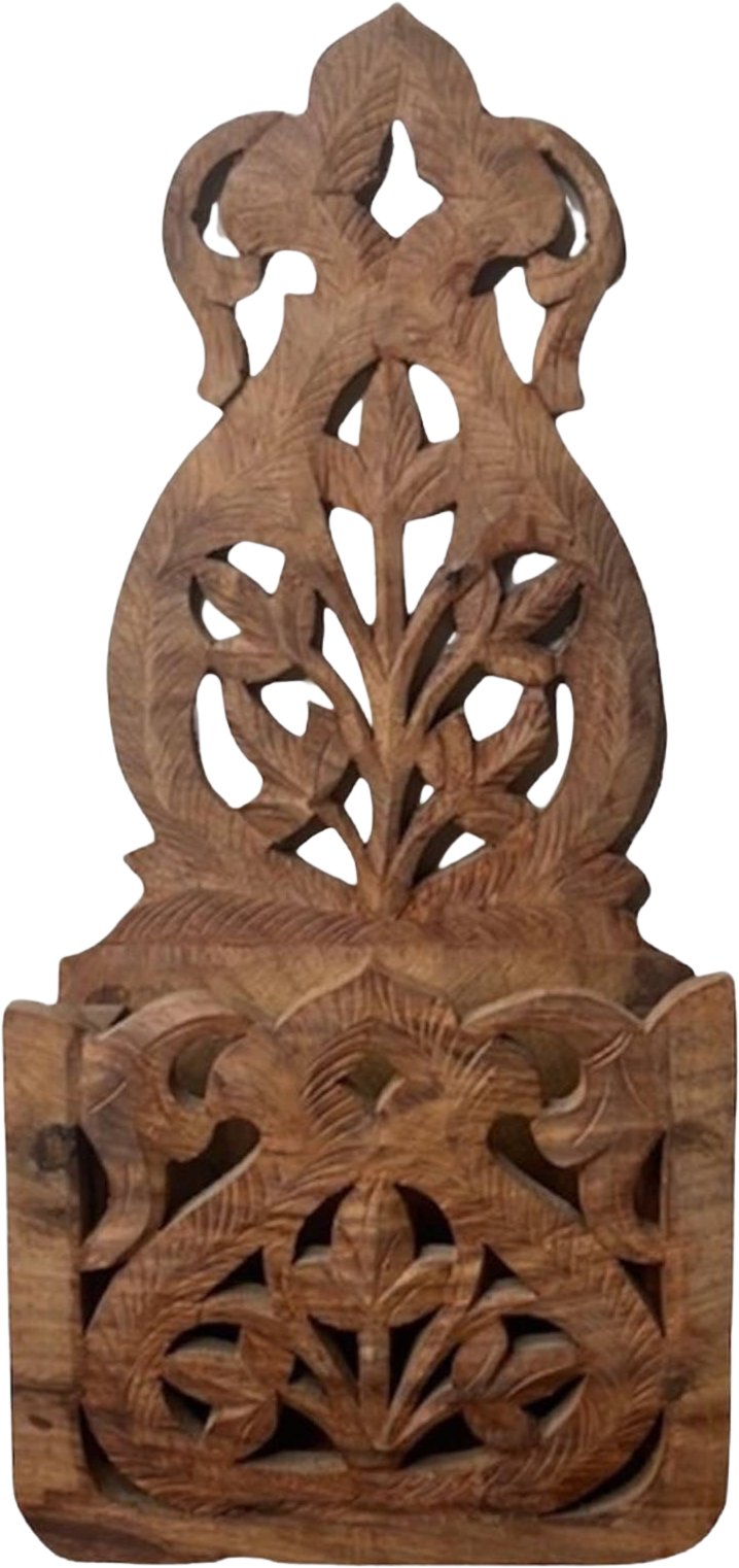 Vintage Indian Carved Wood Wall Mail Slot | Shop THRILLING