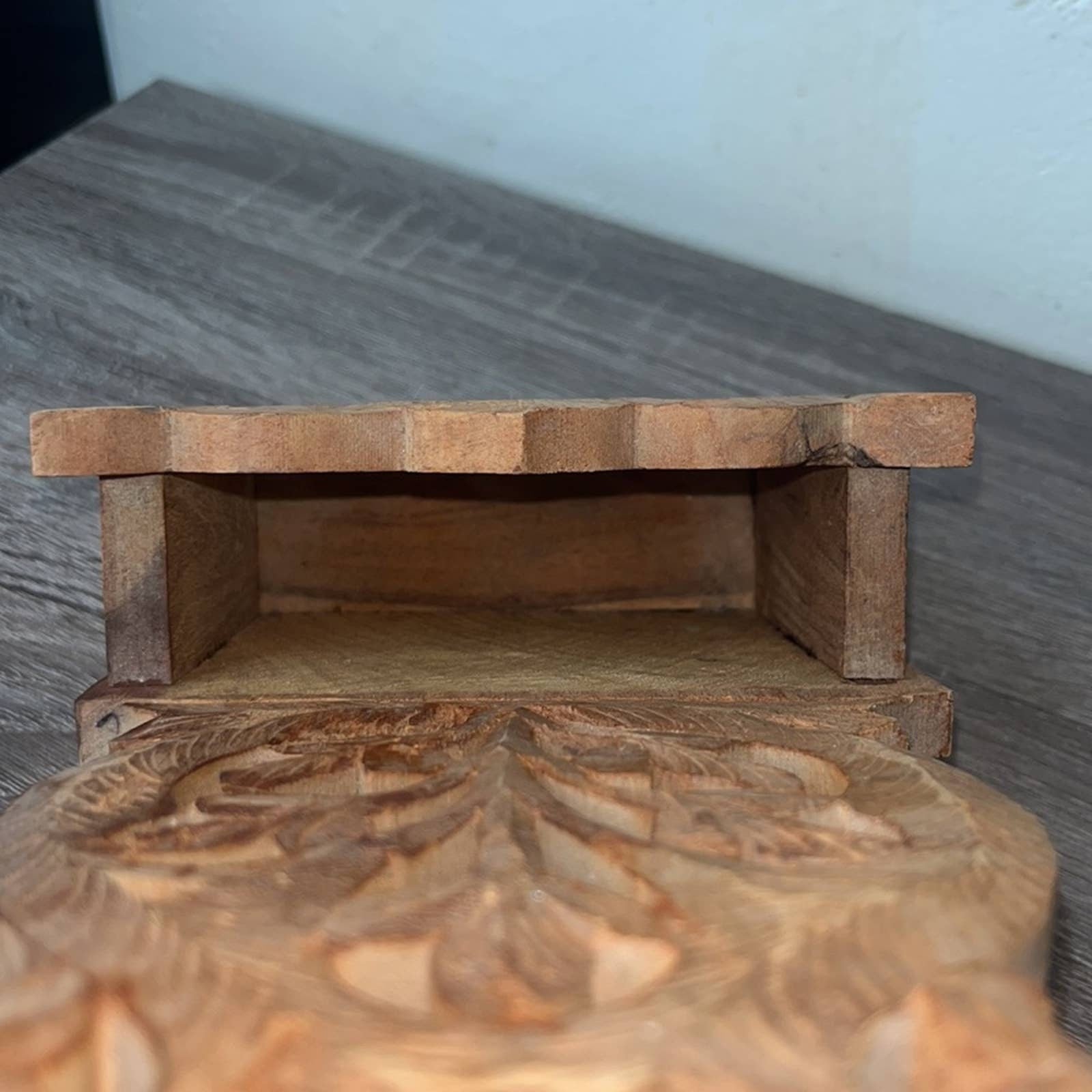 Vintage Indian Carved Wood Wall Mail Slot | Shop THRILLING
