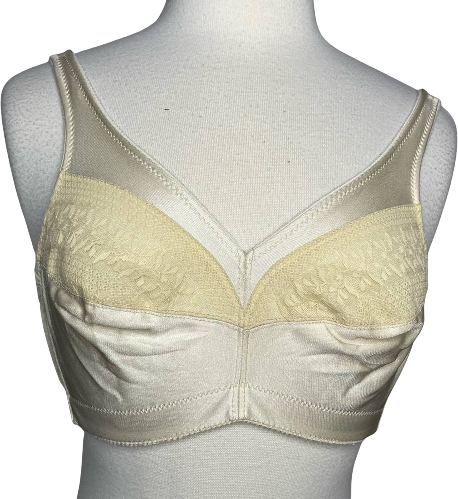 Vintage 60s 70s Exquisite Form Ful-Ly Beige Cream Wire Free Full Cover ...