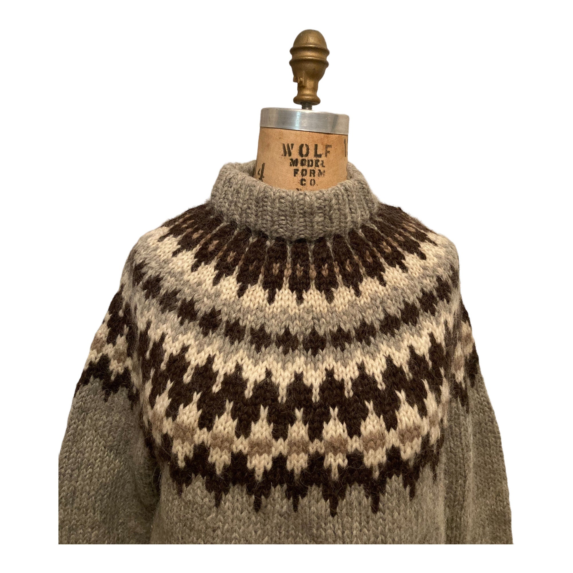 The Olafur: Vintage Hand-Knit Icelandic Lopi Sweater 70s Samband of Ic ...