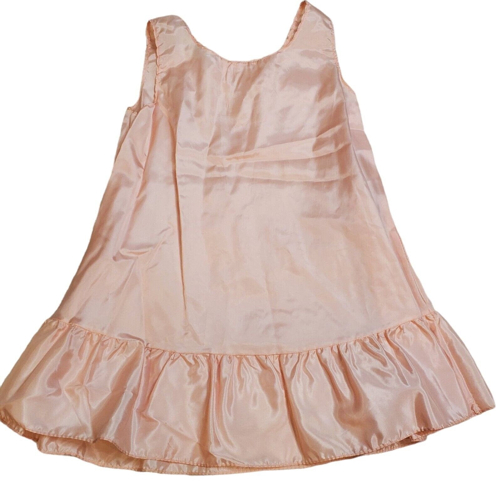 Vintage Girls Sheer Pink Tiered Ruffle Pageant Party Dress Slip | Shop ...