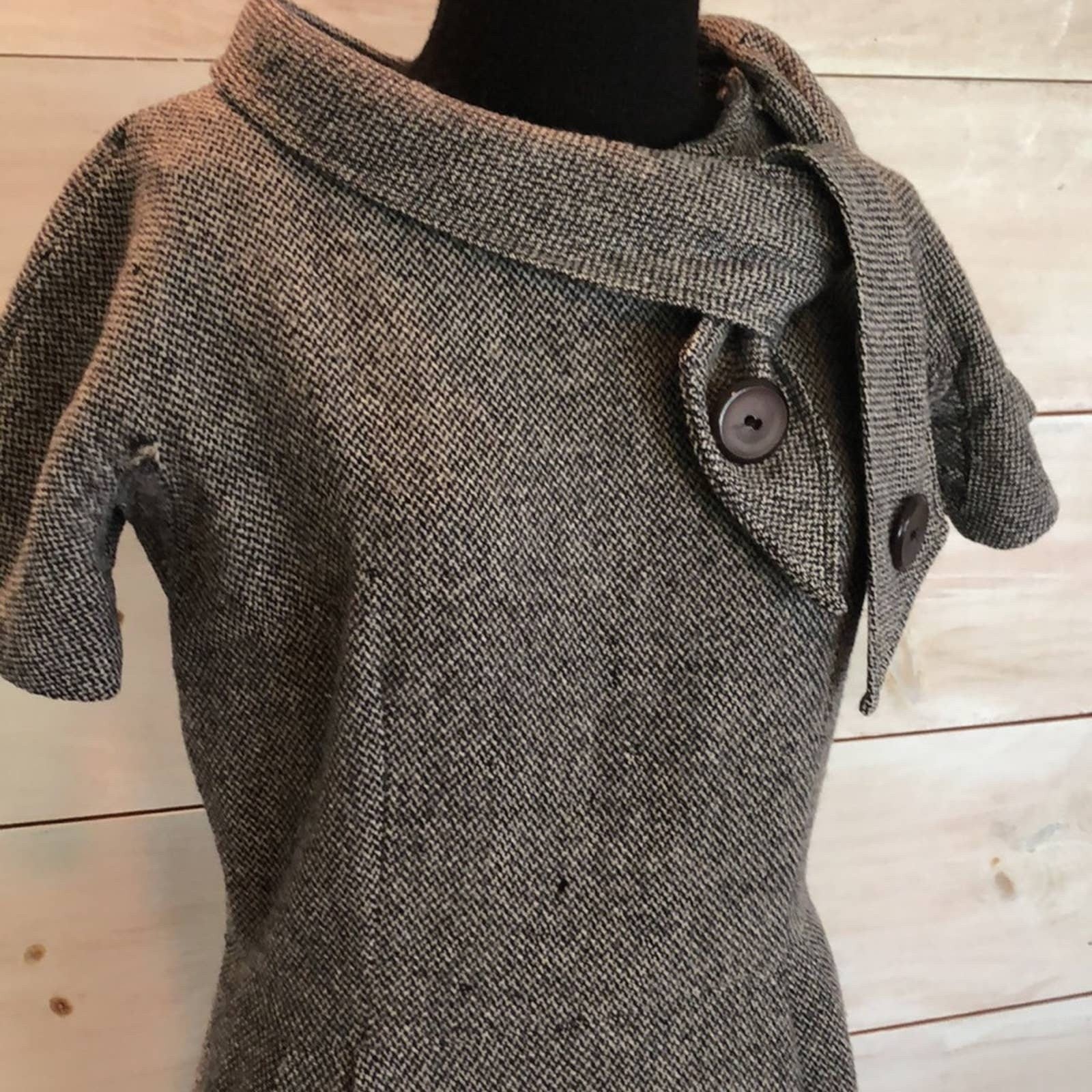 Vintage 1970 Tweed Business Work Dress Handmade | Shop THRILLING