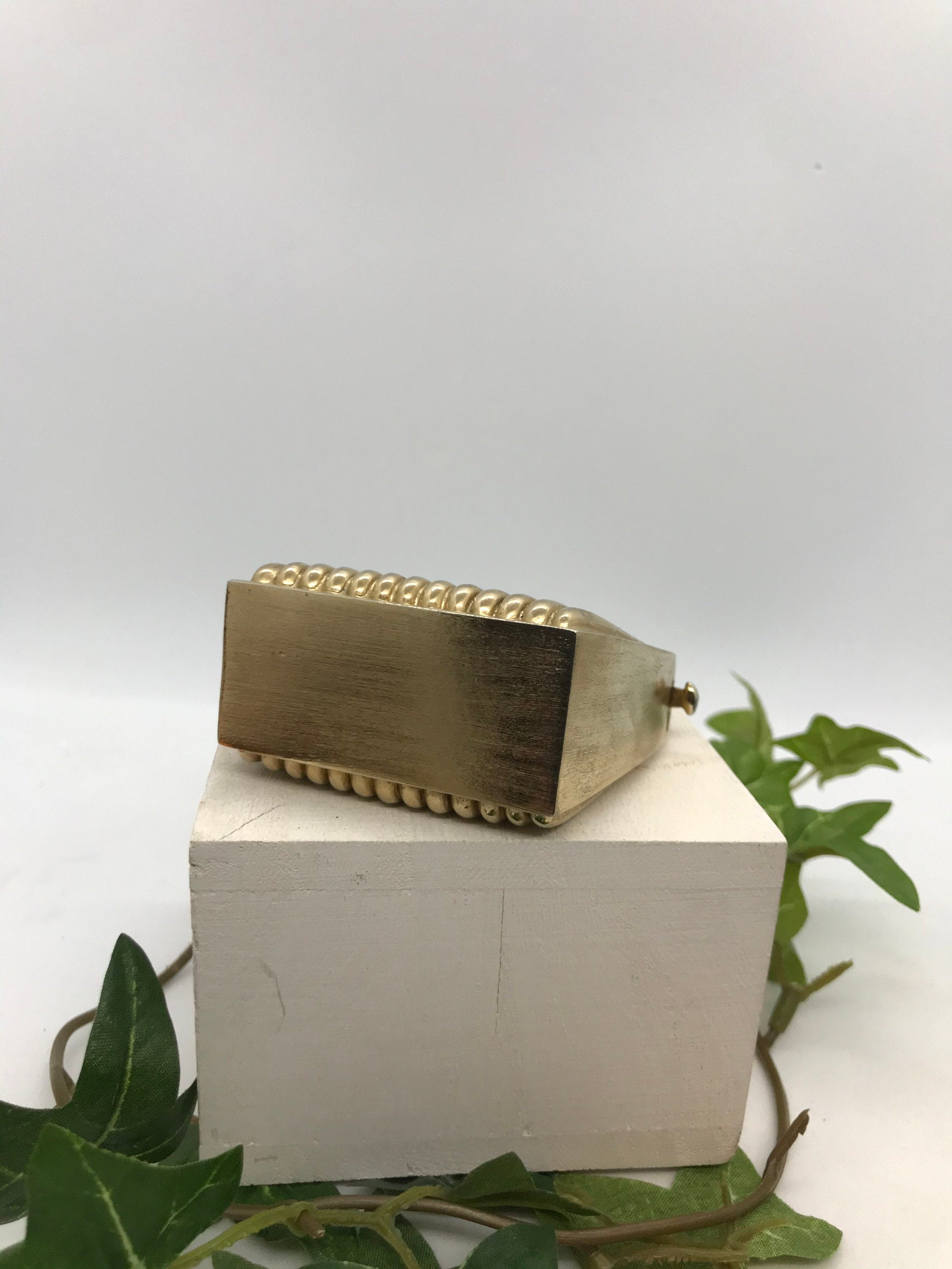 60s/70s Vintage Vendome Gold Clapper Bracelet Statement By Vendome ...