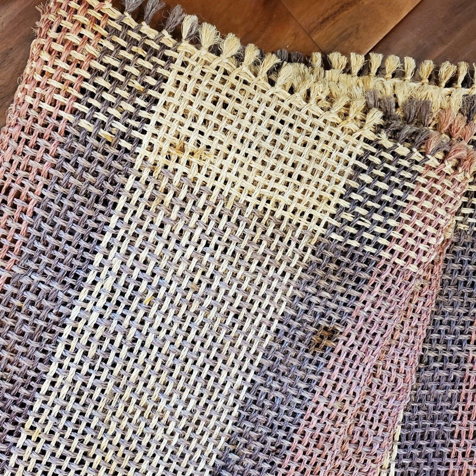 Vintage Earth Tone Neutral Rattan Straw Woven Placemats Set of 6 Some ...
