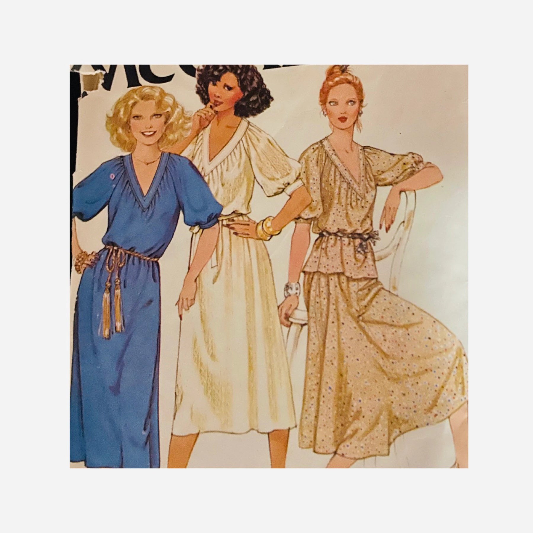 Vintage 70s Mccalls 6446 Sewing Pattern for 3 Look Dress by McCalls ...
